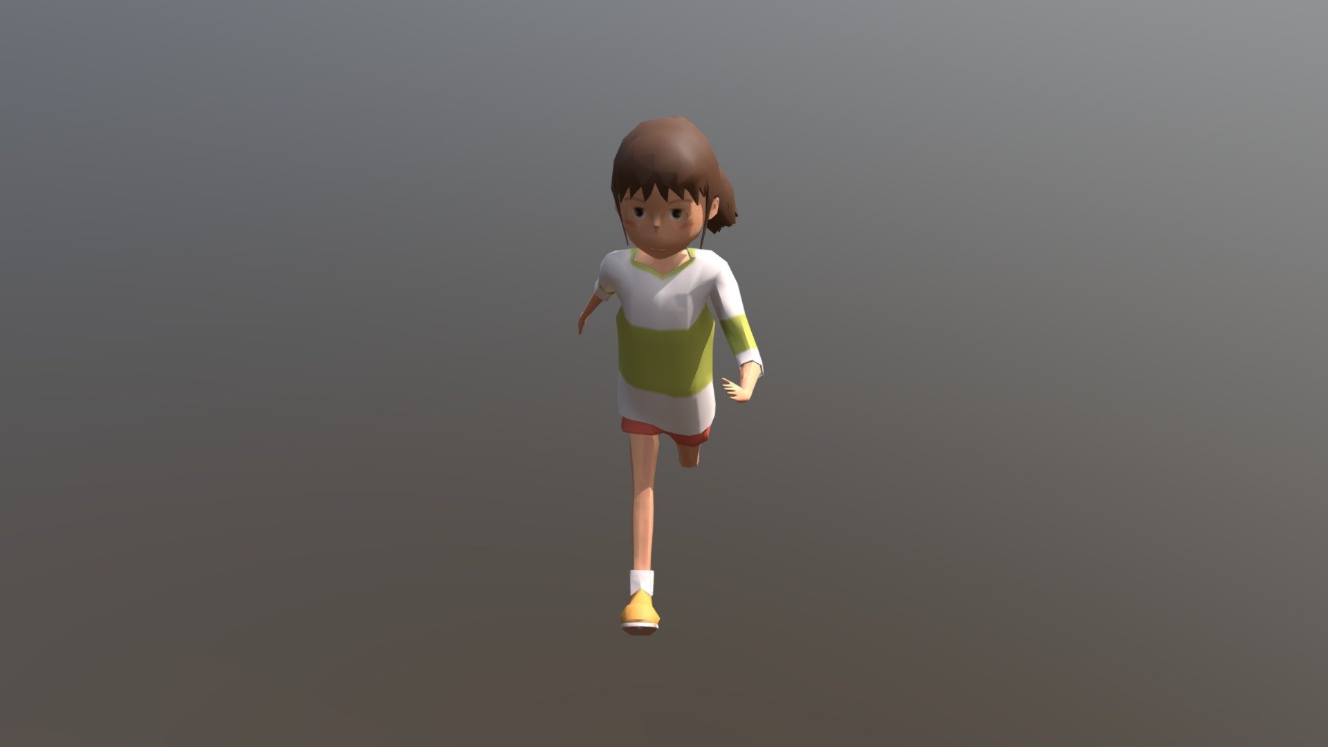Chihiro Running - 3D model by Hugo (@HugoLeong) [883acf1] - Sketchfab