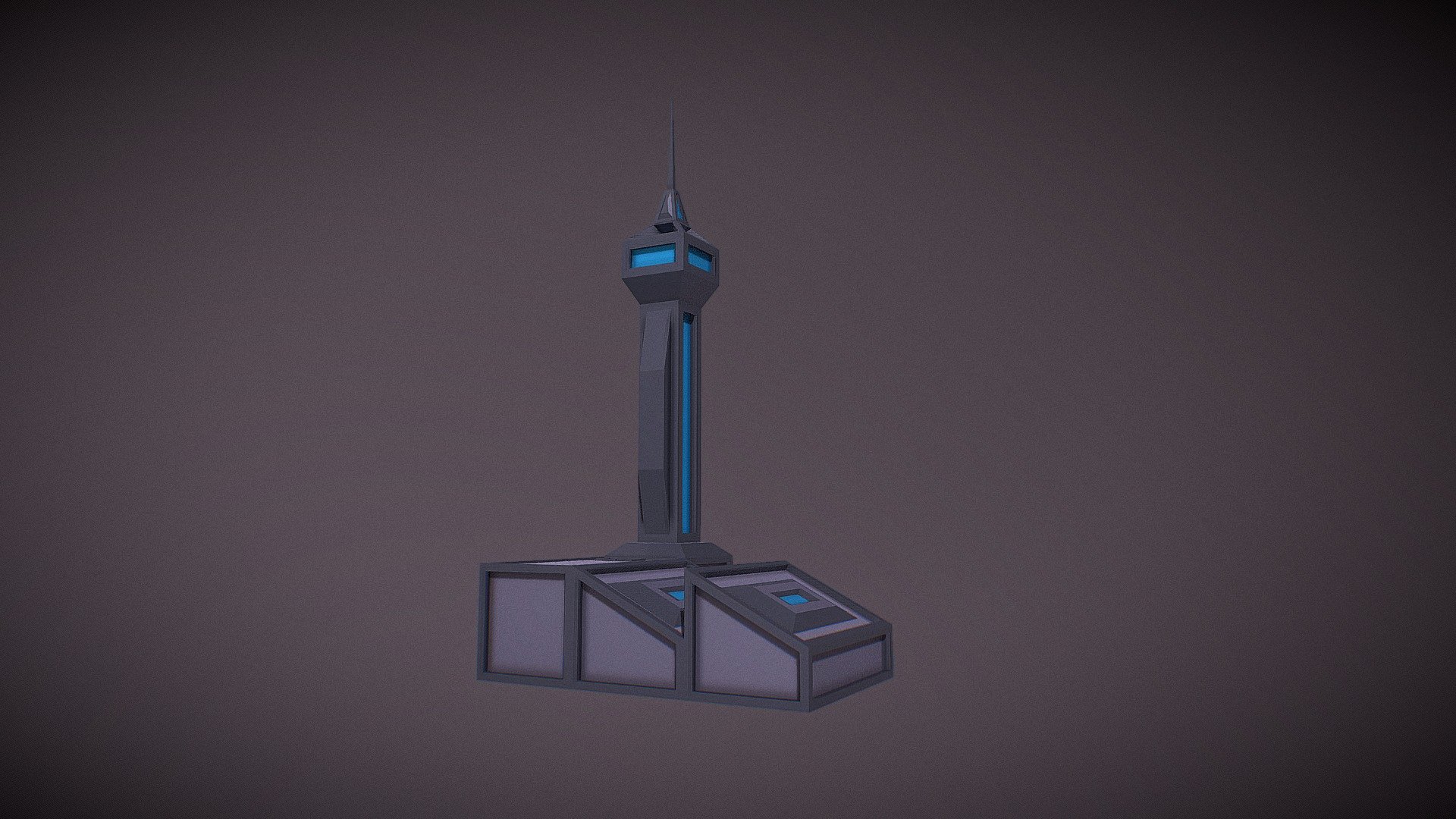 Futuristic Building Low Poly - Download Free 3D model by Lamorak ...