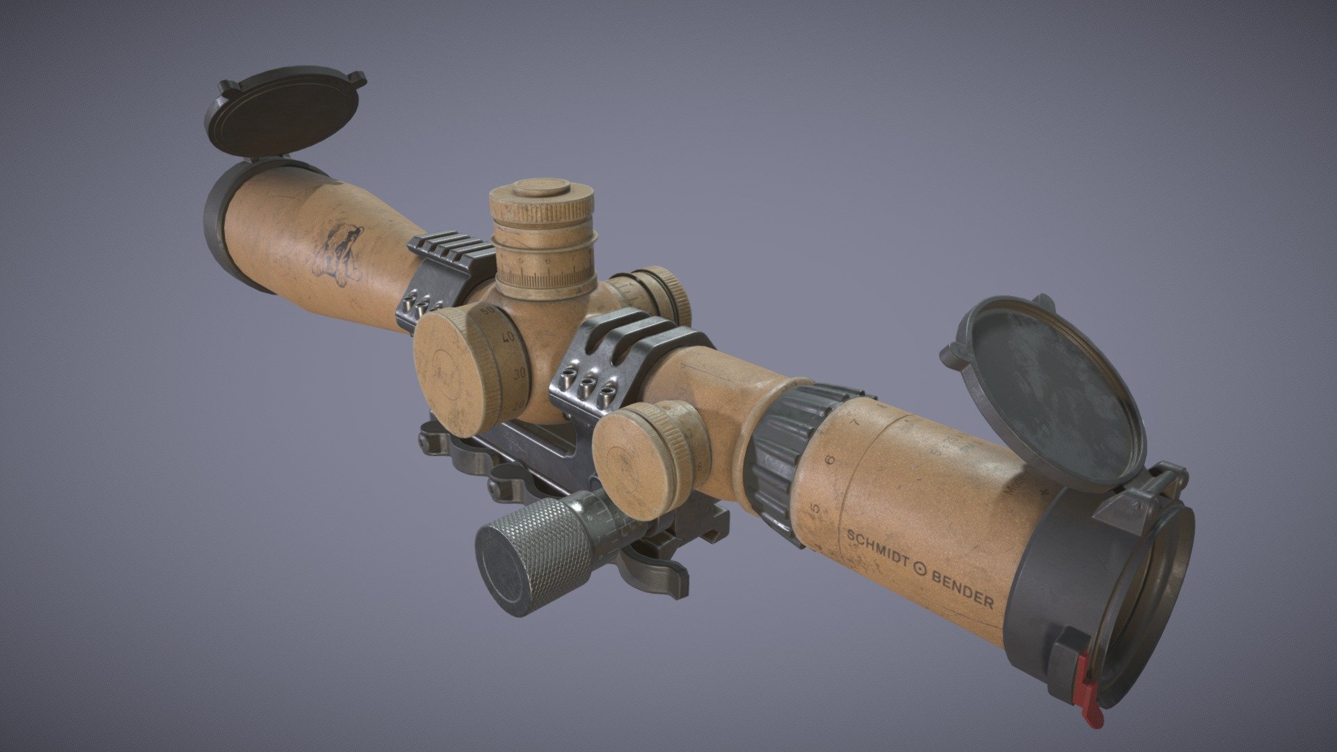 x3-x12 x 50 Schmidt & Bender scope - 3D model by arnoutmeysman [88466d7 ...