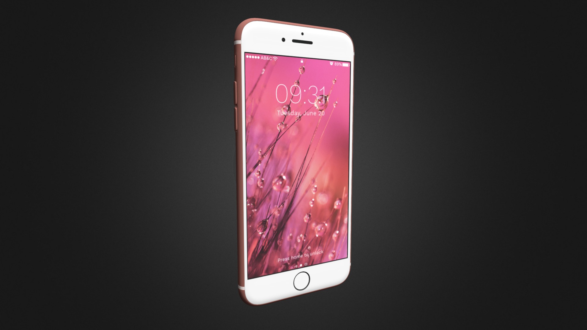 iPhone 7 Pink - Buy Royalty Free 3D model by cgaxis [8848a61 ...