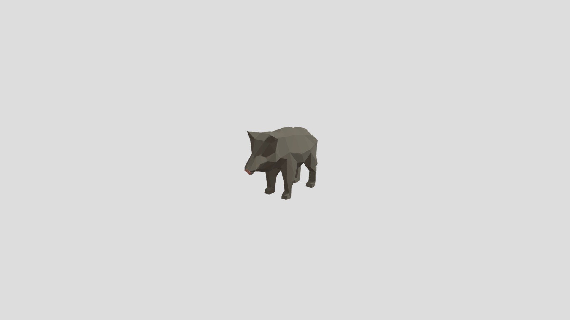 low-poly model of a Hog from the "Taiga" set - 3D model by 616 (@Hangry ...