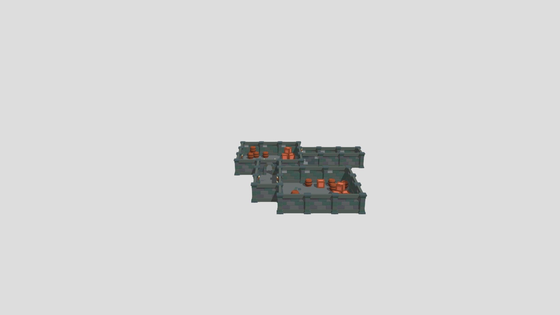 Dungeon using Modular Assets - 3D model by BeardyDevAdventures [885159f ...