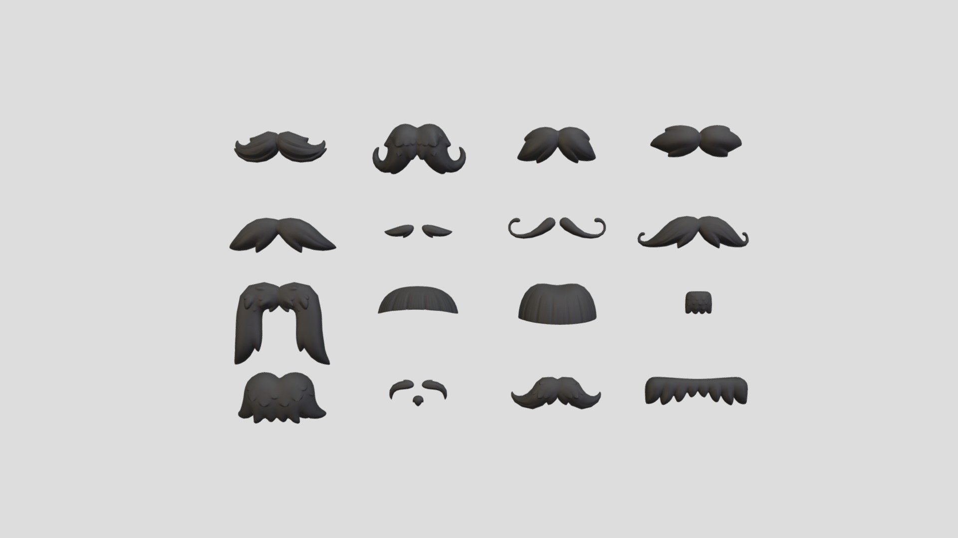 Mustache Pack - Buy Royalty Free 3D model by bariacg [885386b ...