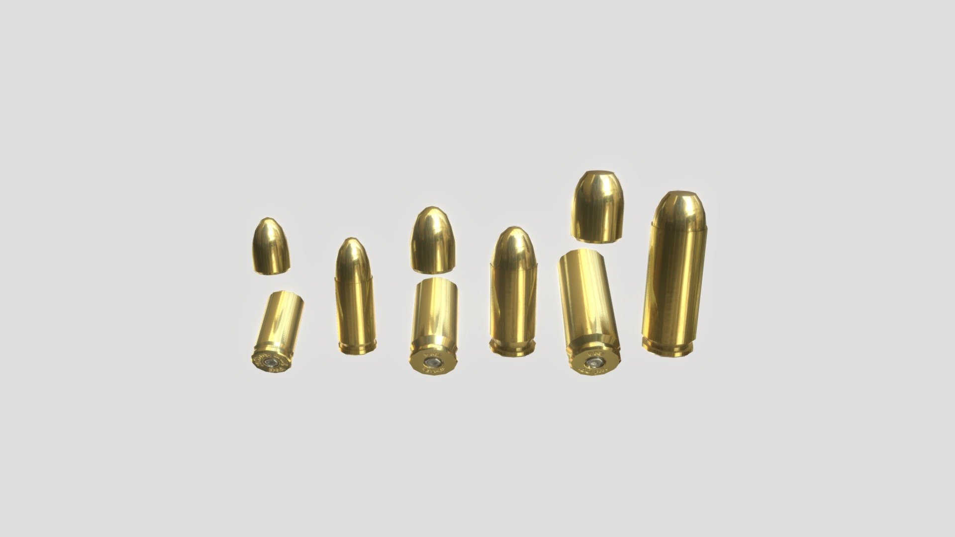 Bullets 3x - Download Free 3D model by firstAttempt [88552c9] - Sketchfab