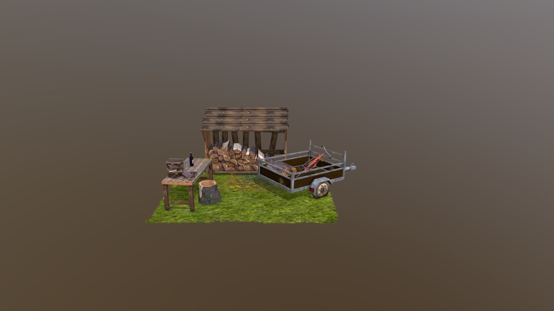 3D1- 5props assignment Ruben Frans Forest Loner - Download Free 3D ...