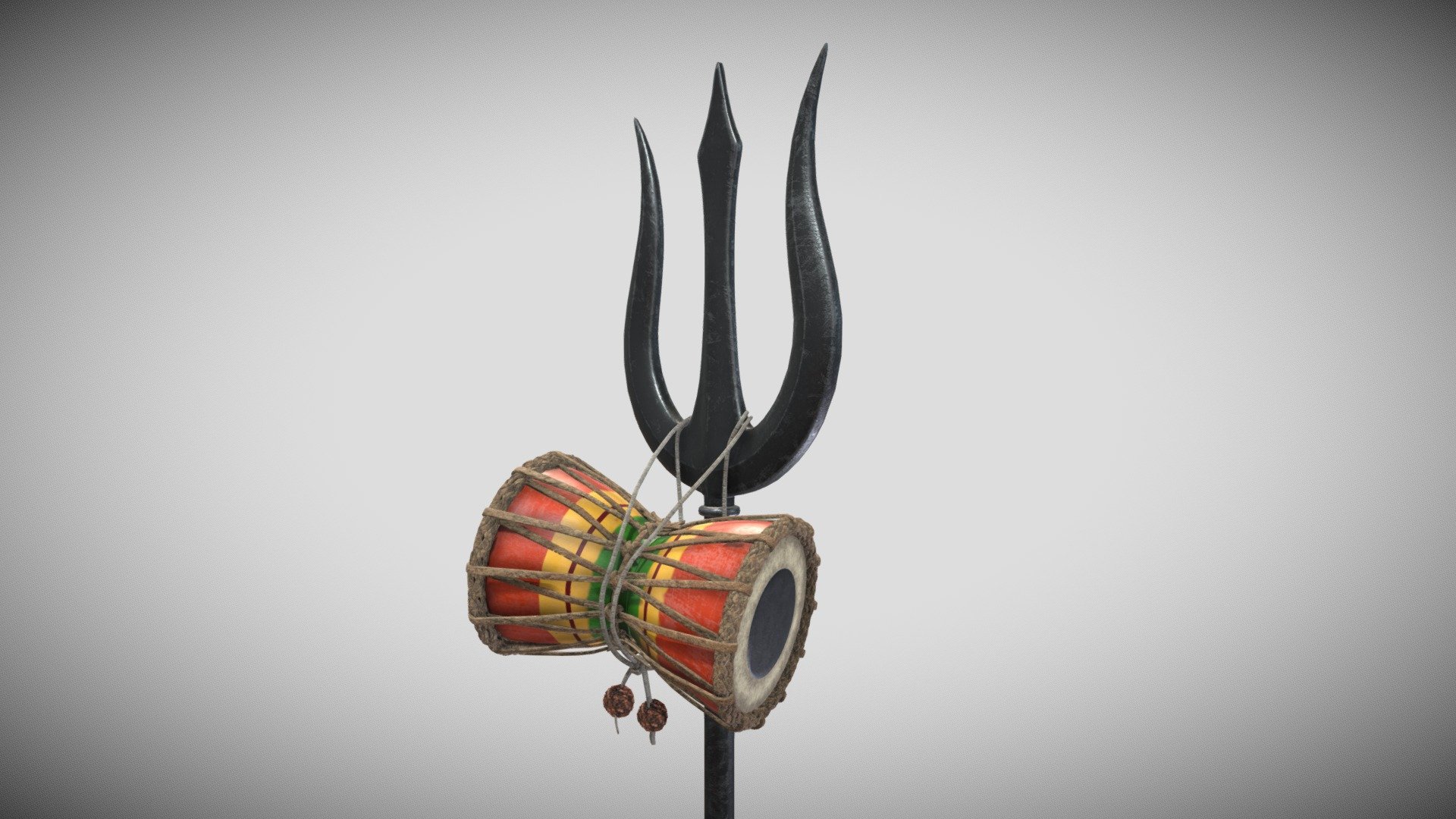 Damru and Trisul - Buy Royalty Free 3D model by Francesco Coldesina ...