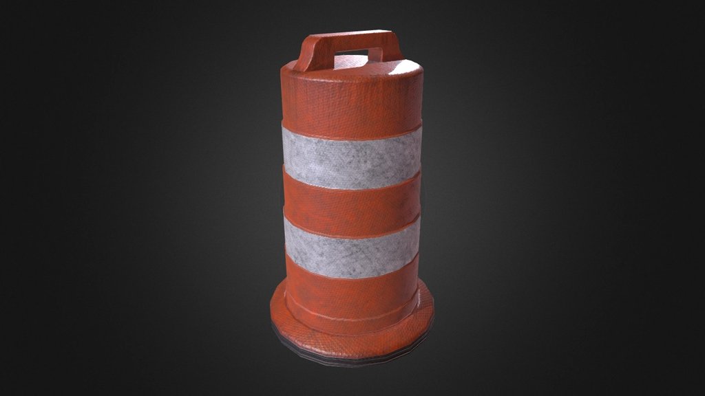 Construction Barrel v2 - 3D model by Longjing [885e97e] - Sketchfab
