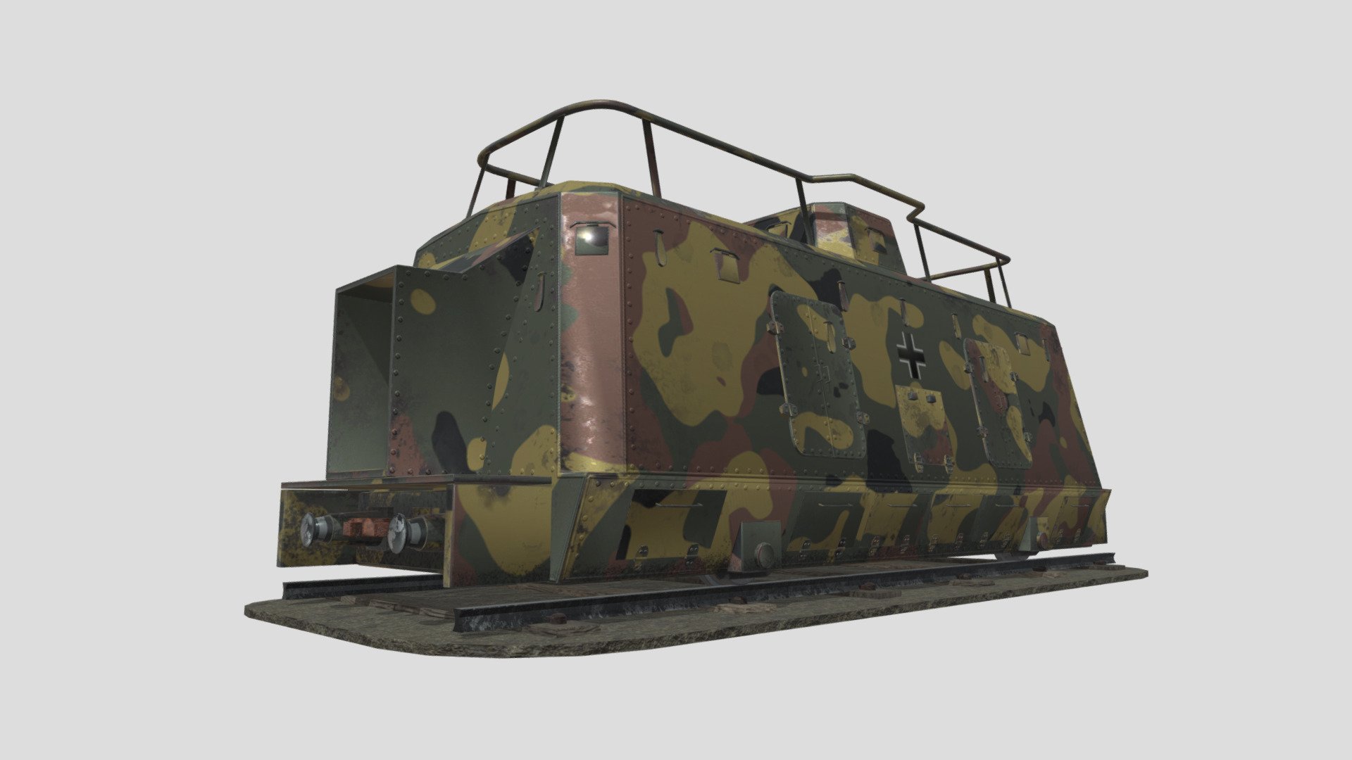 WW2 BP44 ArmouredTrain - InfantryCar - 3D model by blendsterlicious ...
