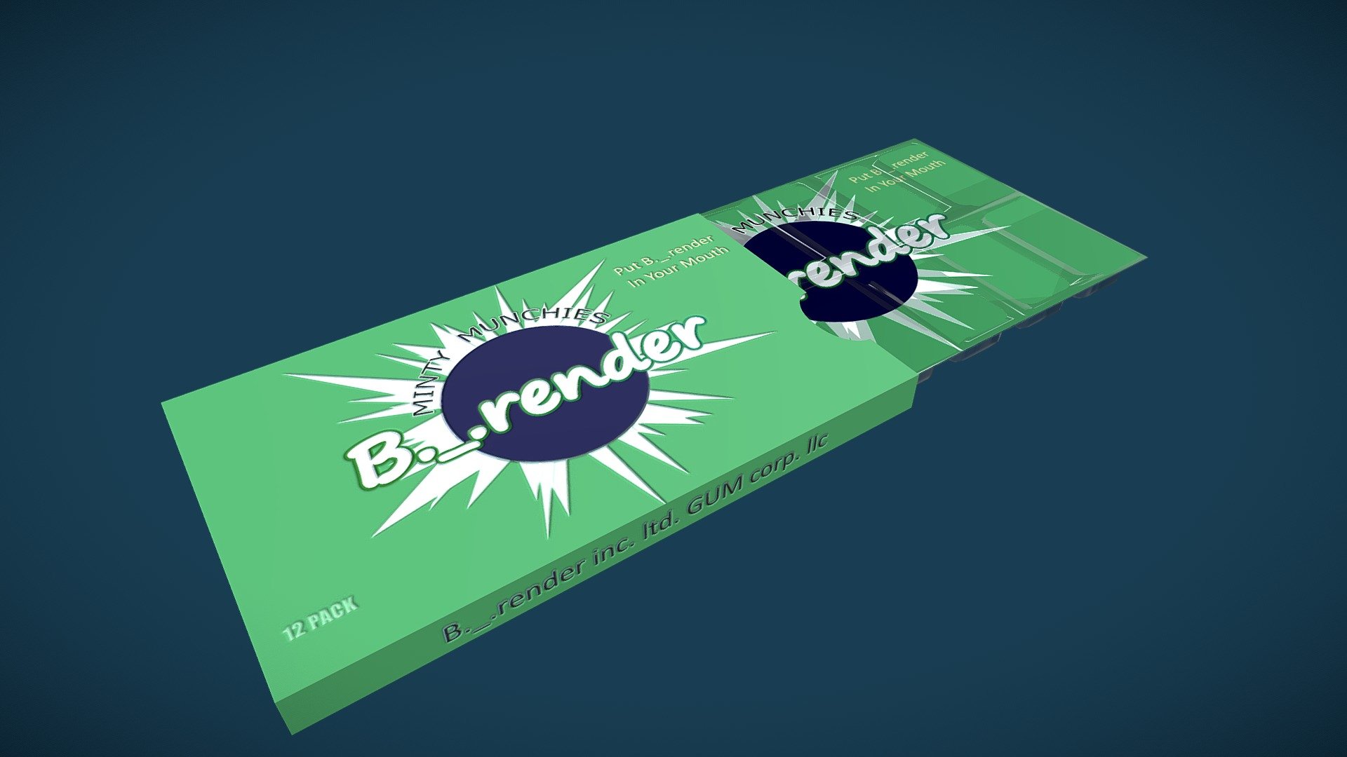 B._.render Minty Munchie Custom Gum Pack - Download Free 3D model by B ...