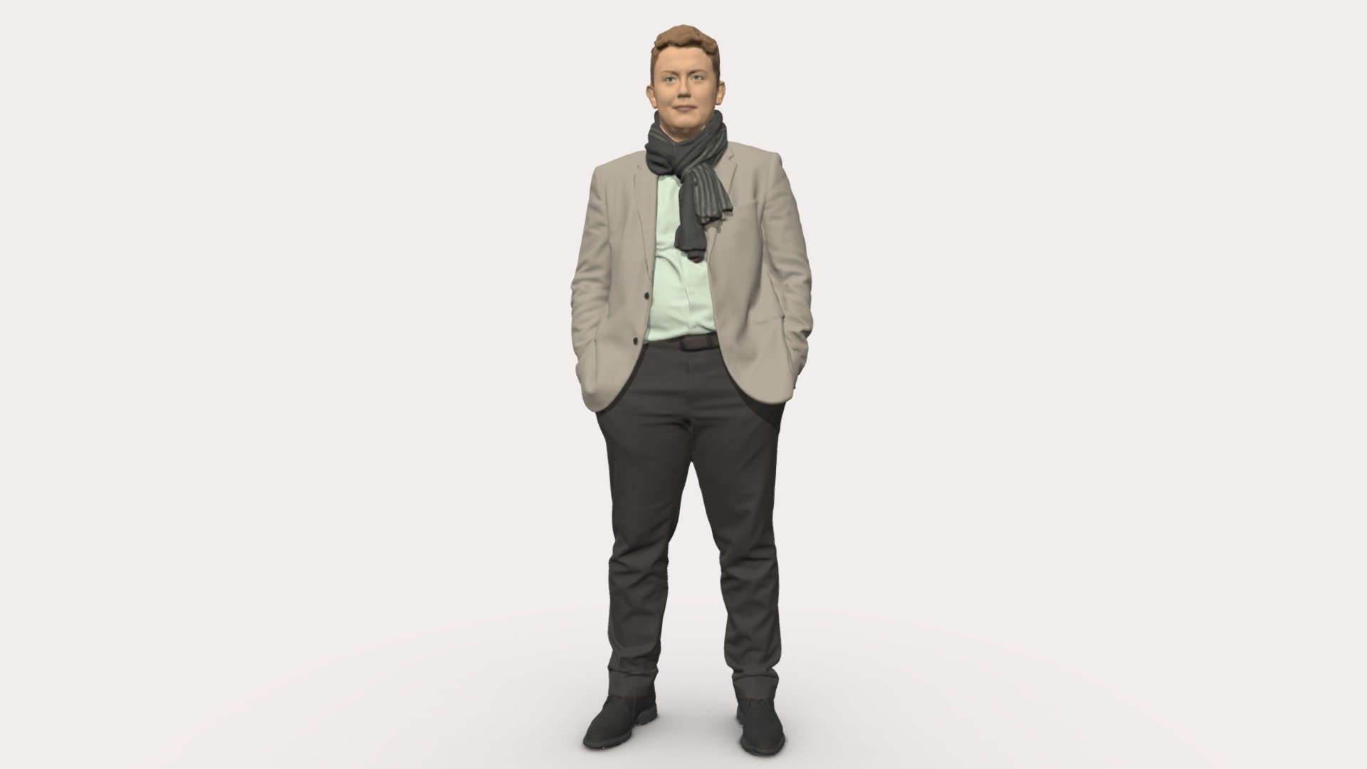 Young man scarf with jacket 0714 - Buy Royalty Free 3D model by 3DFarm ...