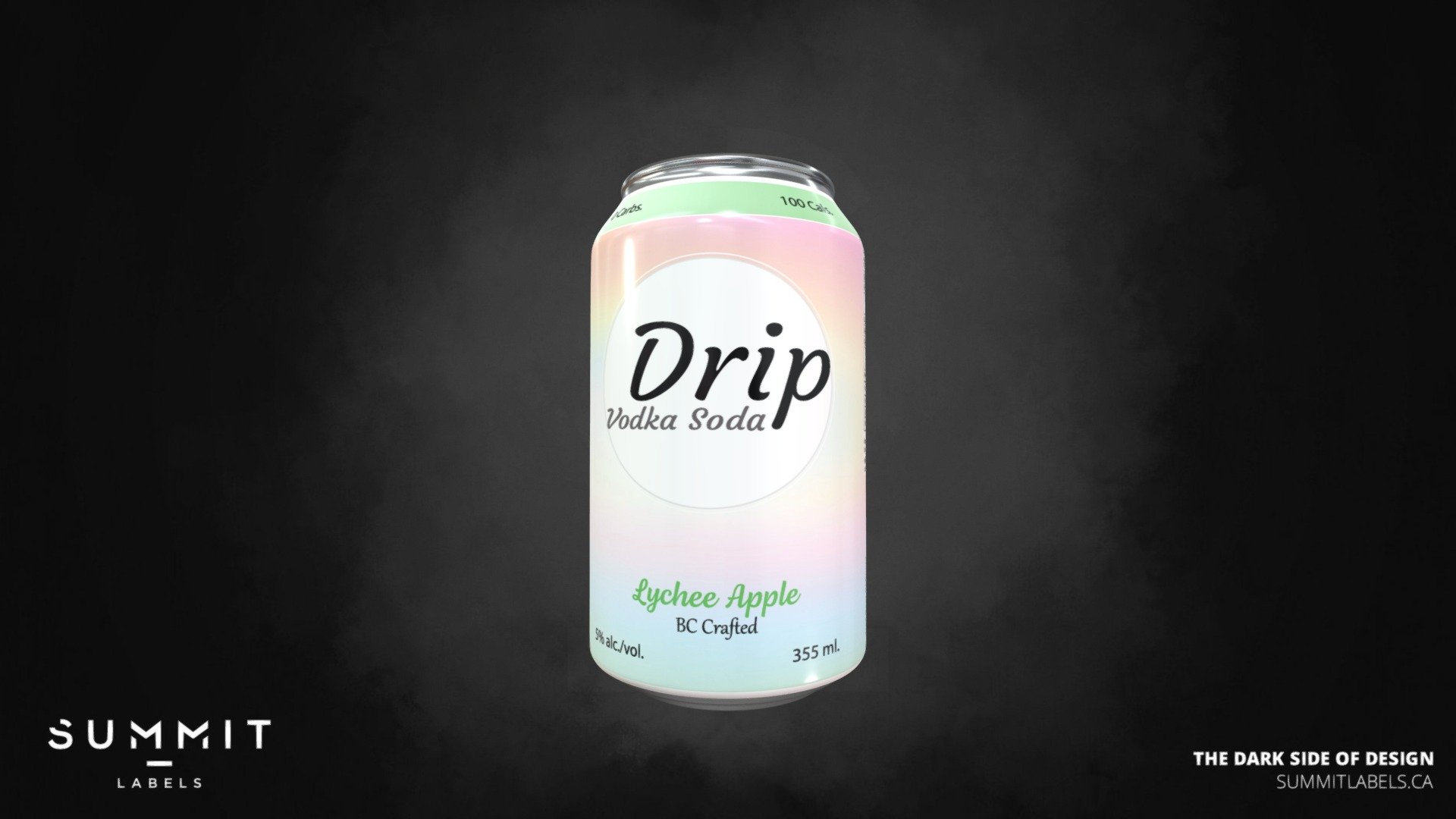 Drip Vodka - Shrink Sleeve 355ml - Lychee - 3D model by Alex Kuo ...