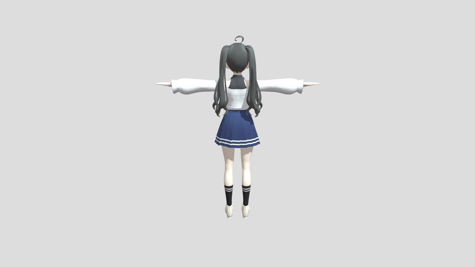Anime Girl for Blender - 3D model by Zarya (@loziner) [8866590] - Sketchfab