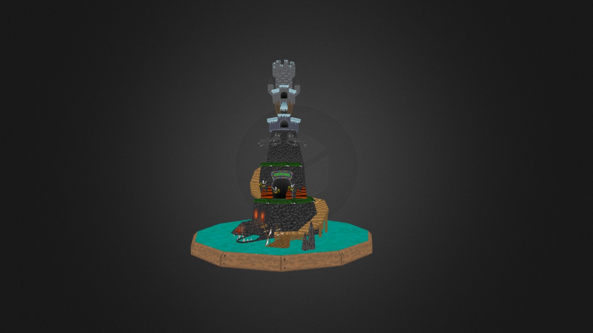 Donkey Kong Country 2 Island - Download Free 3D model by Heffy [88668bd ...