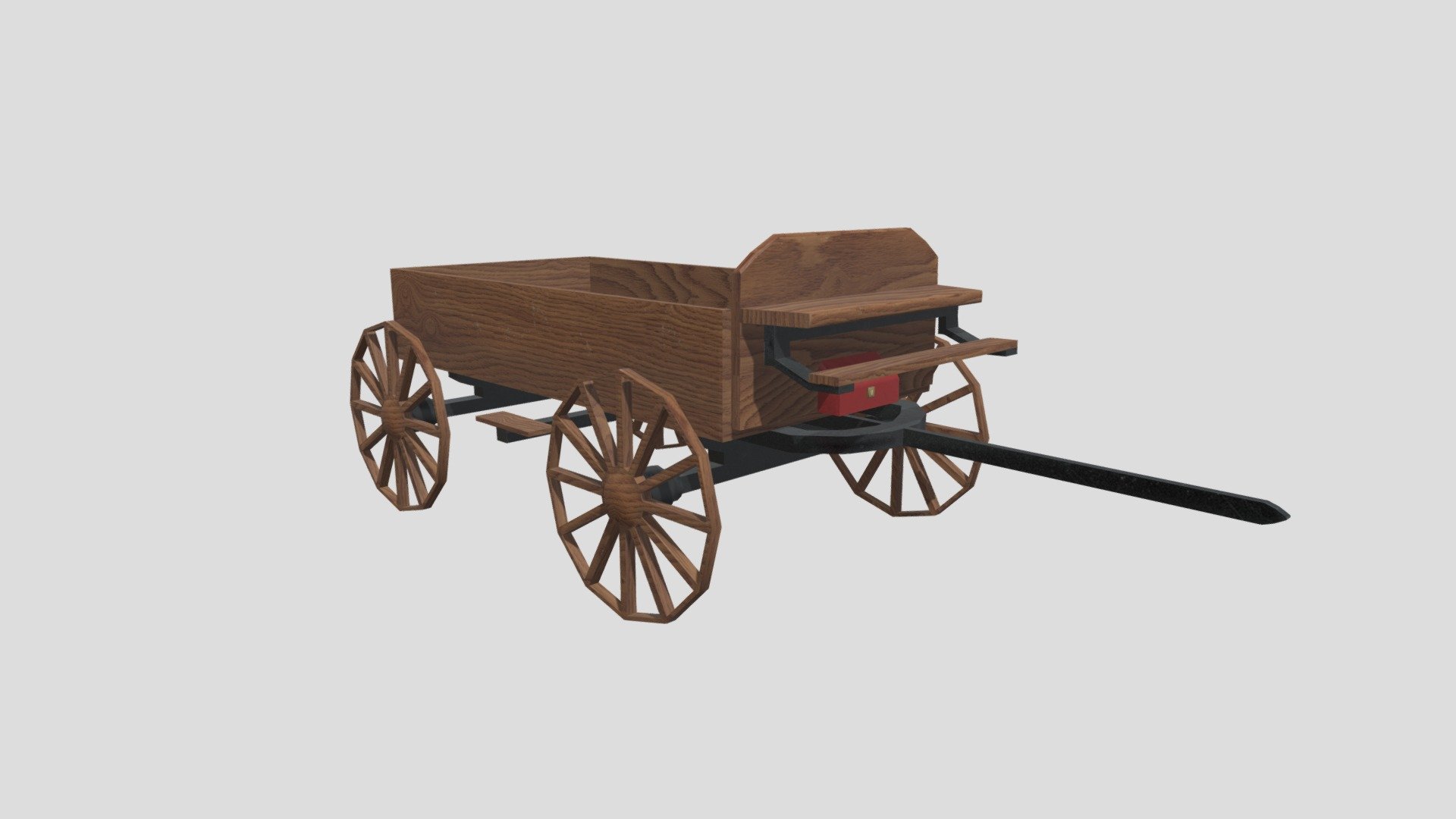 Wagon (Western) - Low Poly - 3D model by Jayden Webb (@jaydenwebb ...