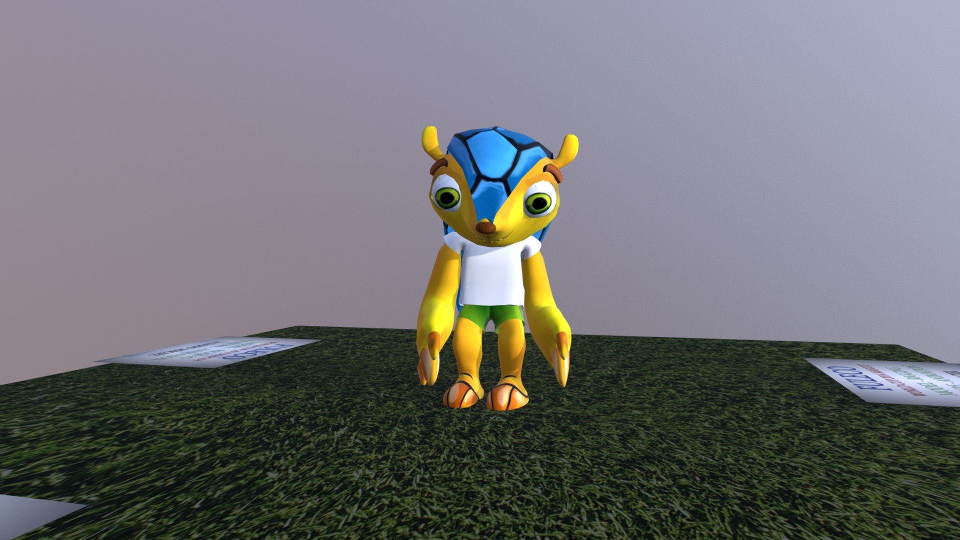 Fuleco - World Cup Mascot - 3D model by Dario Melo Maciel ...