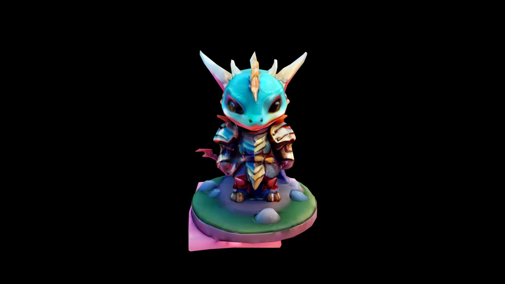 Colorful Dragon Pokemon figurine with horns and - Download Free 3D ...