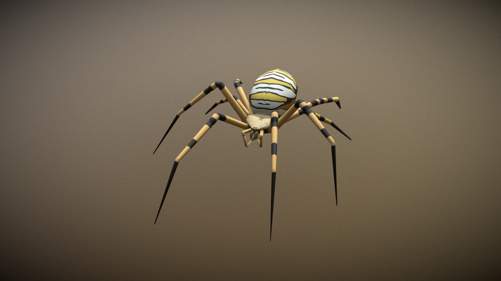 Modelo 3D Low Poly Aranha Argiope Bruennichi - 3D model by Wesley ...