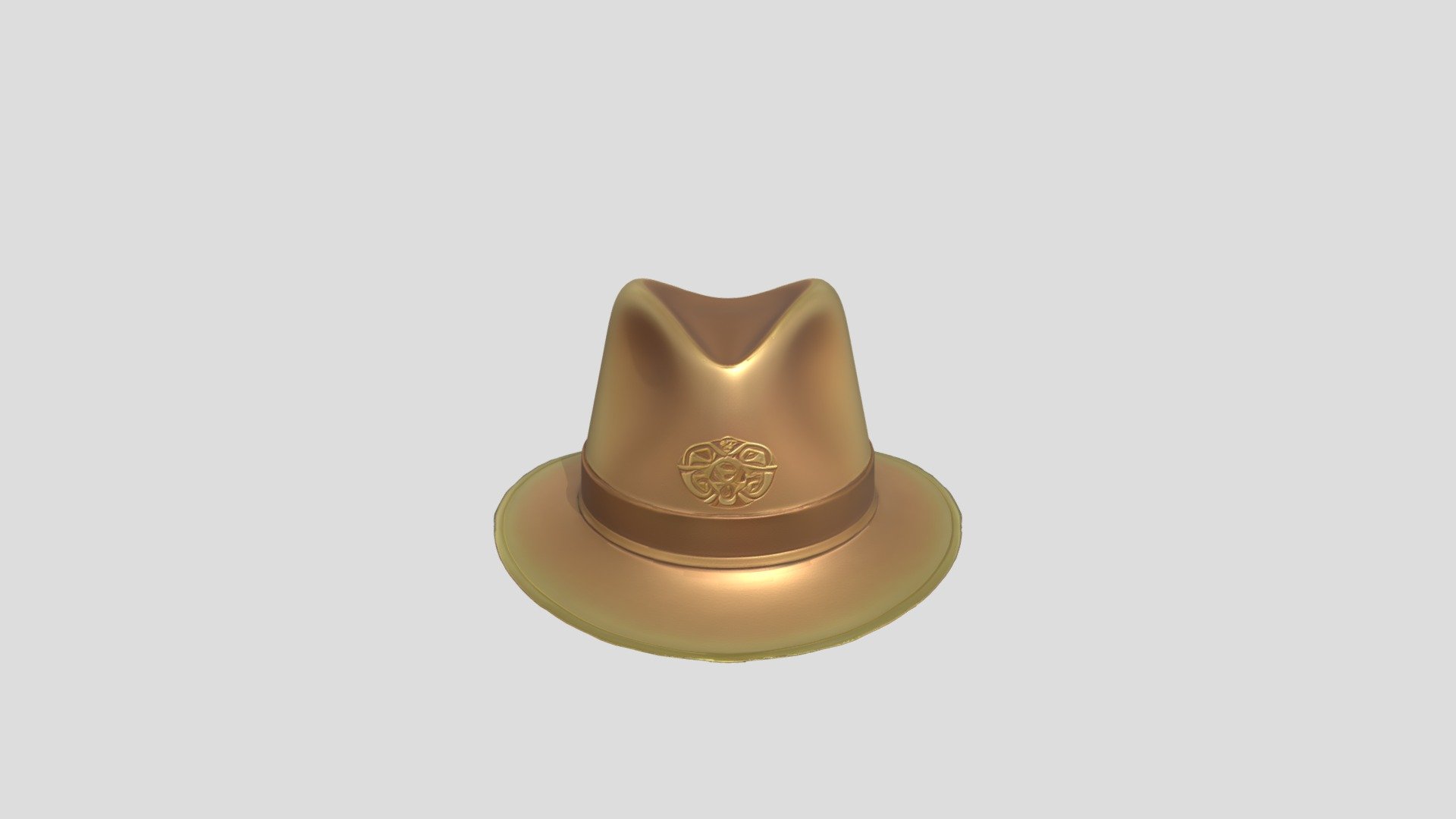 golden fedora hat - 3D model by raulalejandrororiguezchica [887146a ...