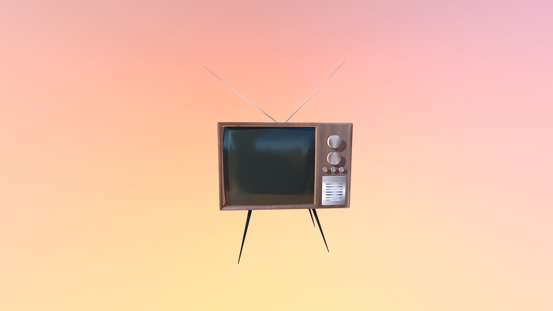 Retro TV - Download Free 3D model by oliwiakw [8874502] - Sketchfab
