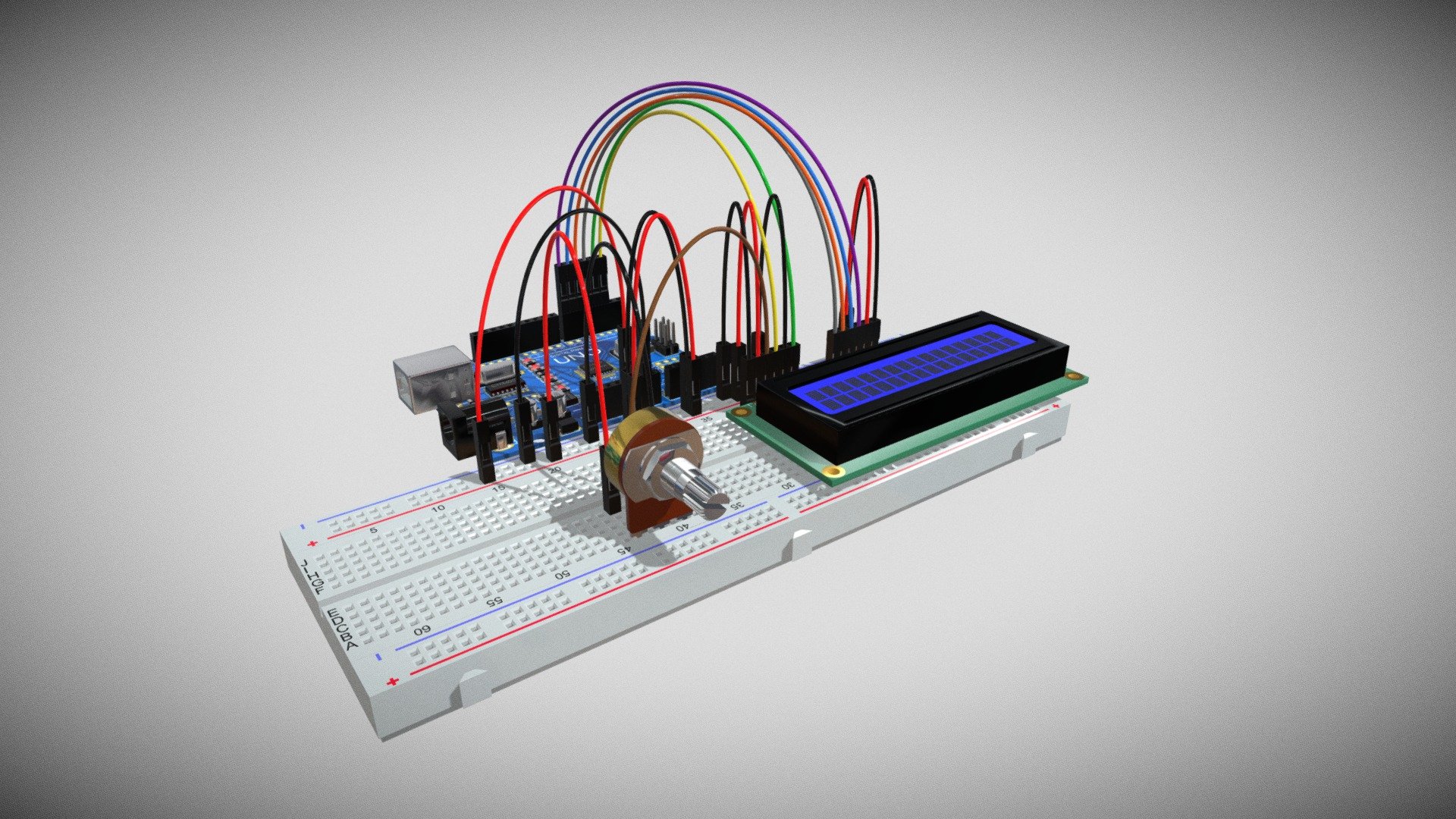 Aula 36 - Display LCD 16X2 - Download Free 3D model by Robótica Paraná ... Aula 36 - Display LCD 16X2 - Download Free 3D model by Robótica Paraná ...