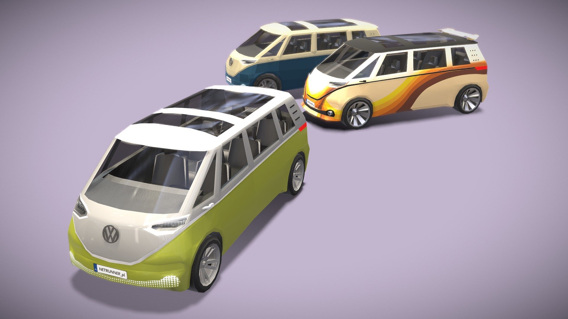 Volkswagen ID. Buzz - 3D model by NETRUNNER_pl [887d41e] - Sketchfab
