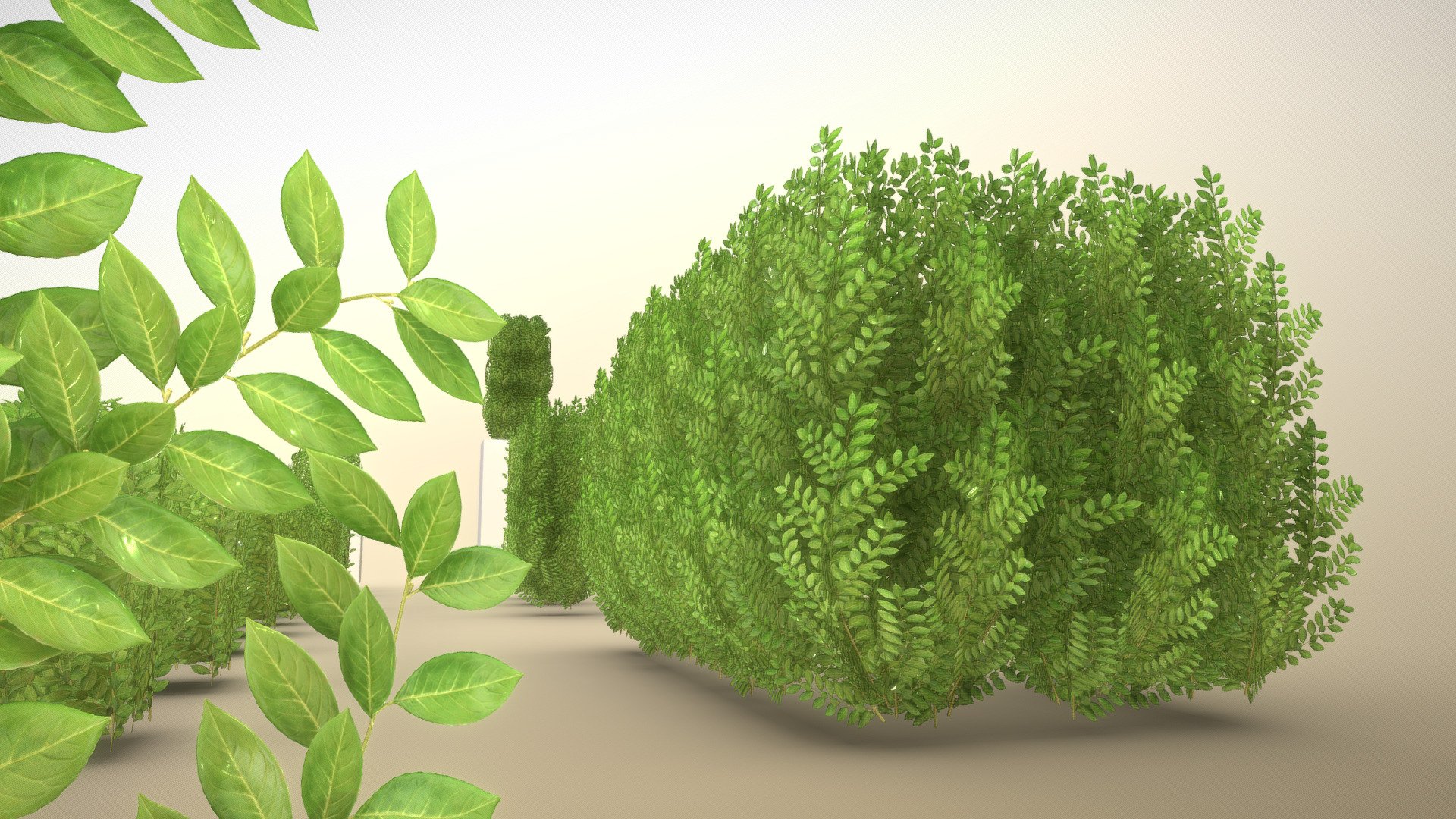 Low-Poly Cherry Laurel Hedge Package (WIP-1) - 3D model by VIS-All-3D ...