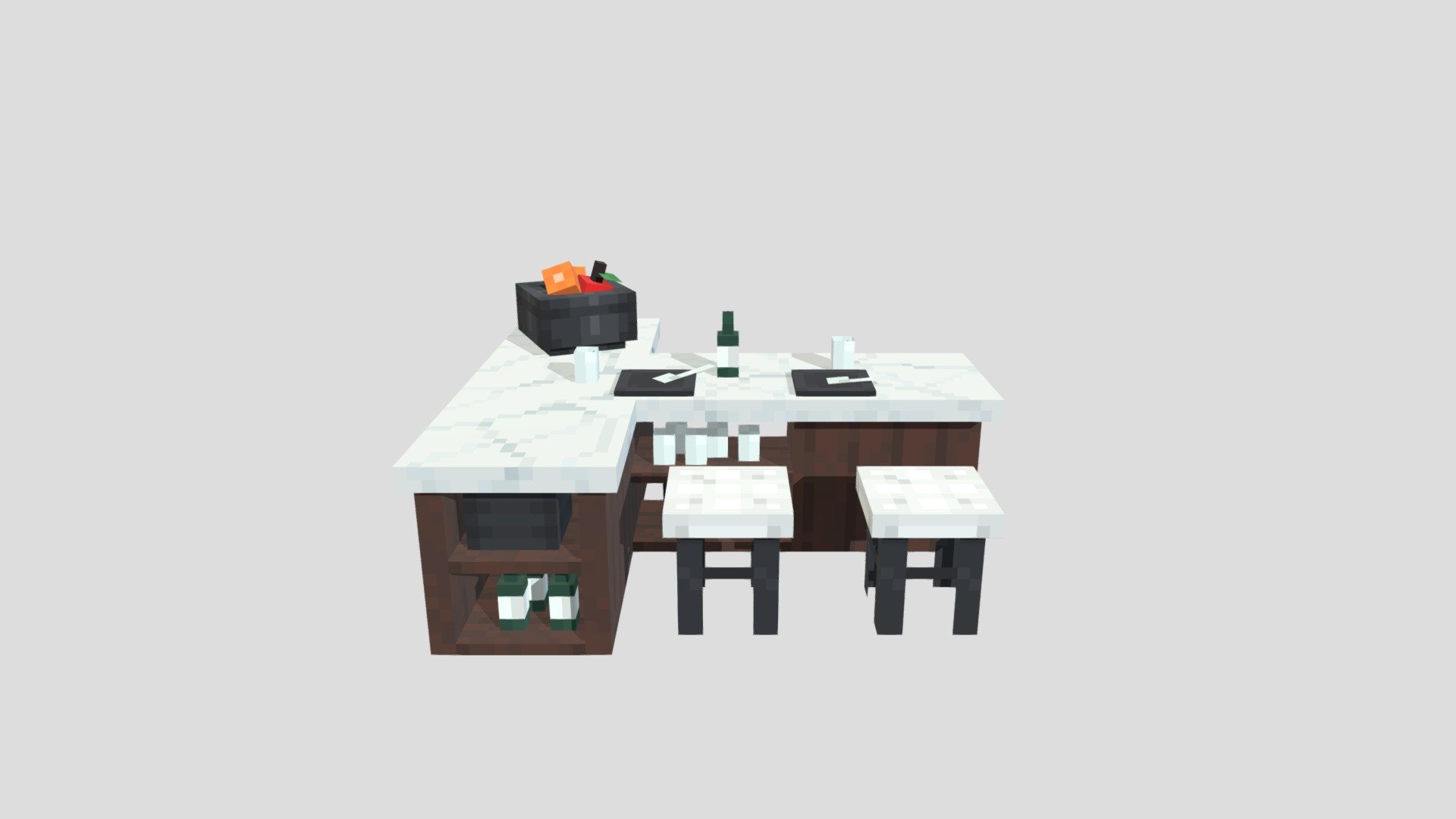 Kitchen Bar Counter - 3D model by mapuh [88886e8] - Sketchfab