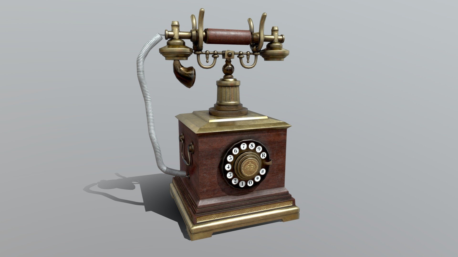 Antique Telephone - 3D model by Miguel Pérez (@mp_3d) [888918b] - Sketchfab