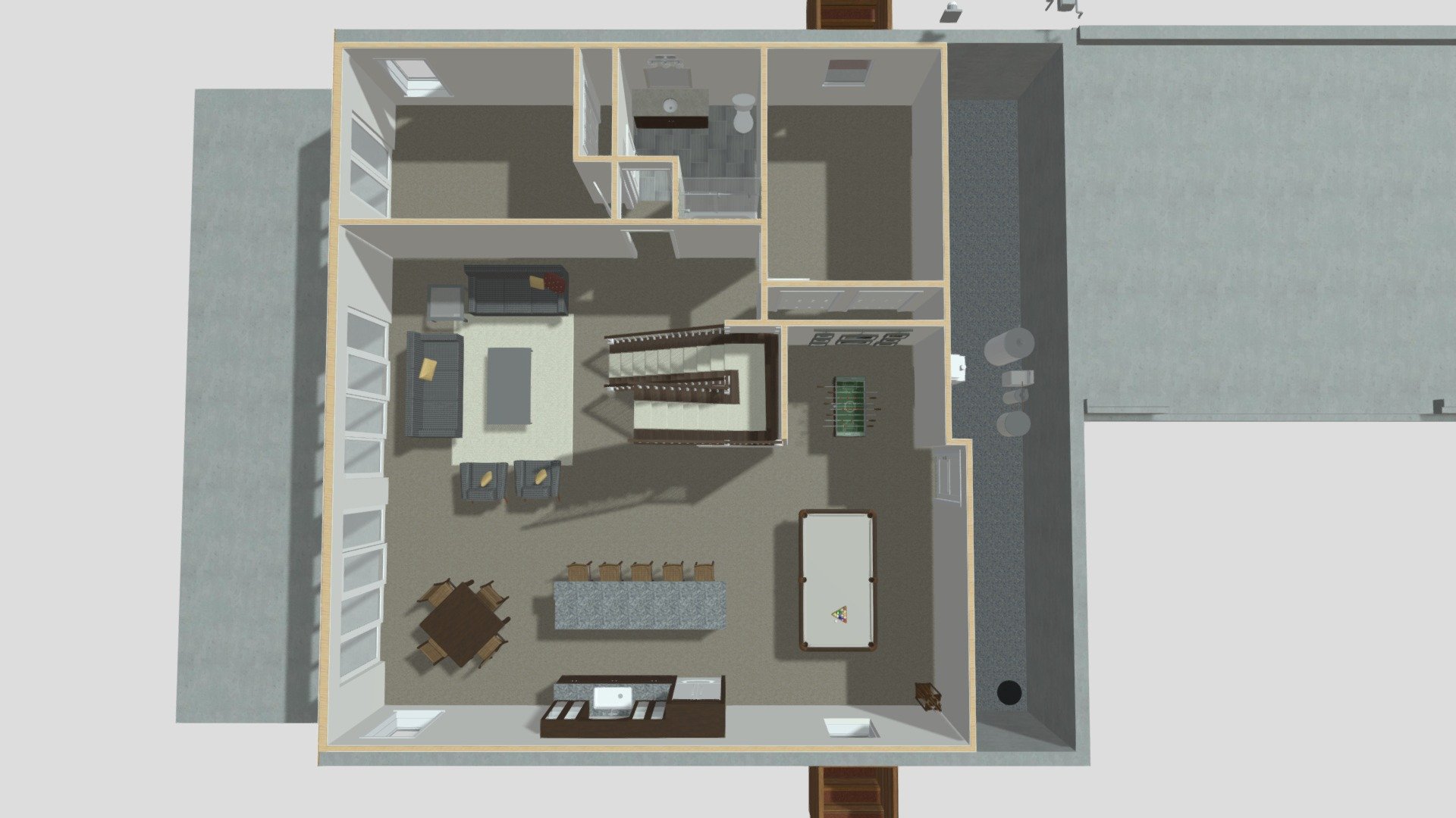 Basement Idea 3 - Download Free 3D model by OakBridge Development ...