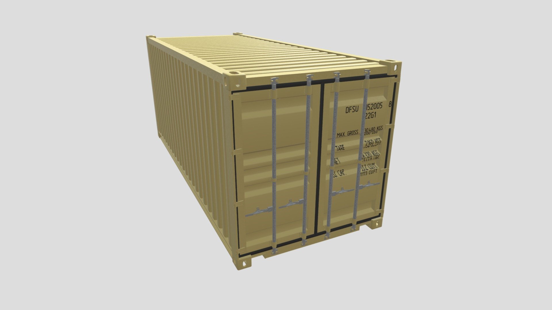 Container 20ft Dry Van - 3D model by Pavel_nami [888ab30] - Sketchfab