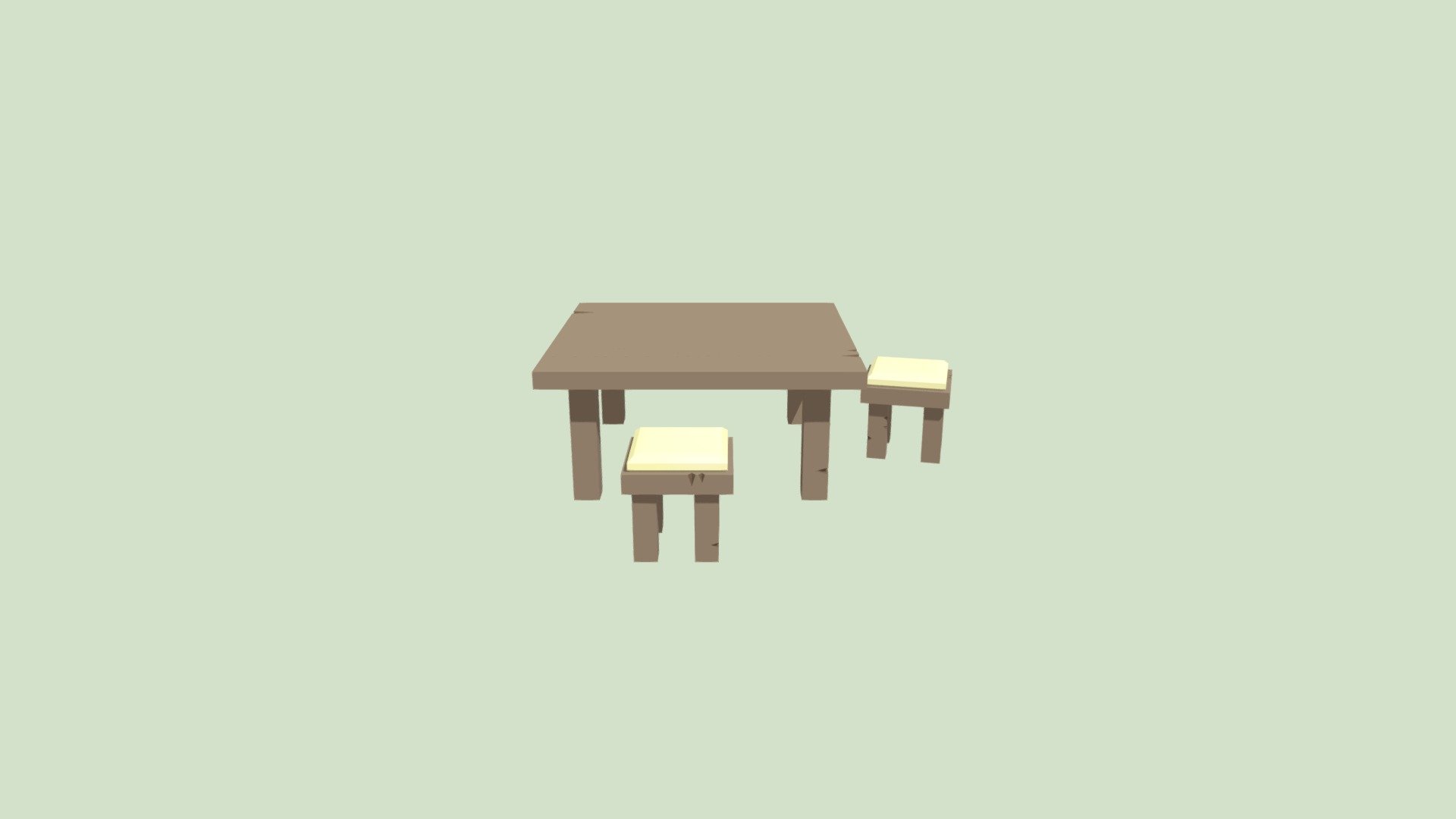 Simple Table and Chairs - 3D model by Lee Ellermann (@drawing_kupfer ...