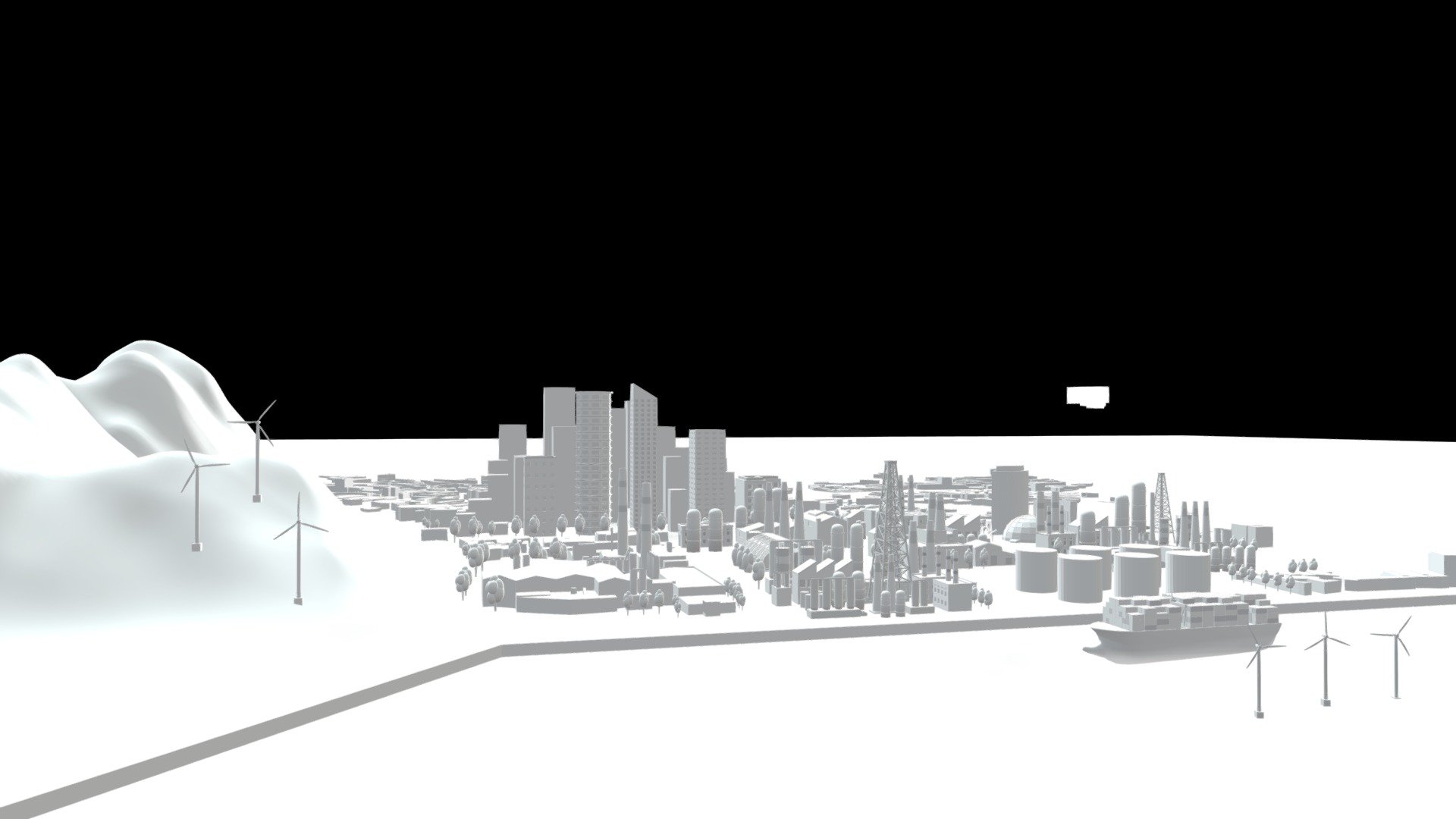 Energy city - 3D model by raykamei [888e96d] - Sketchfab