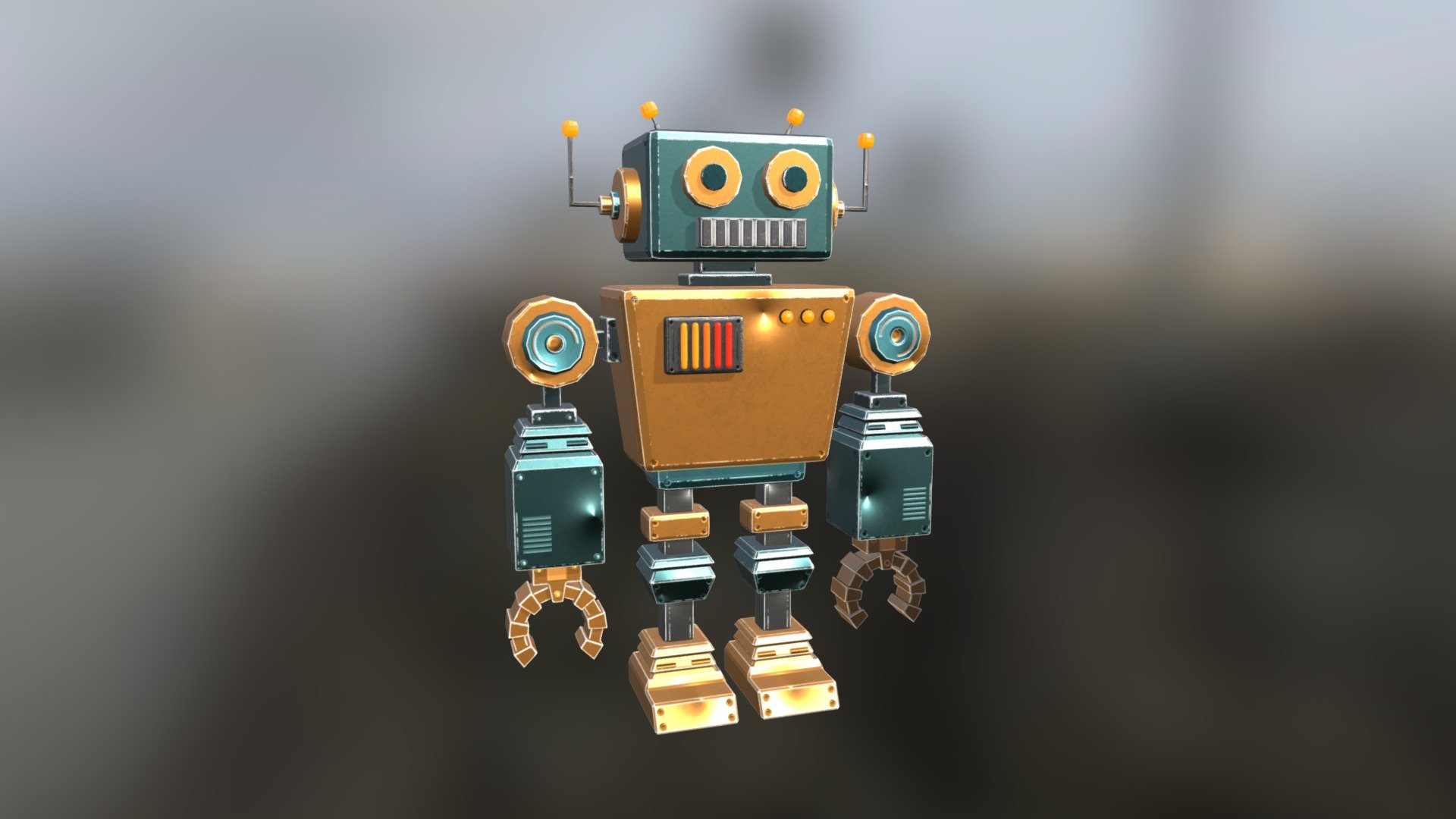Cute Metallic Robot Bipedal Buy Royalty Free 3d Model By James Ooi Jamesiesx 8893a26 
