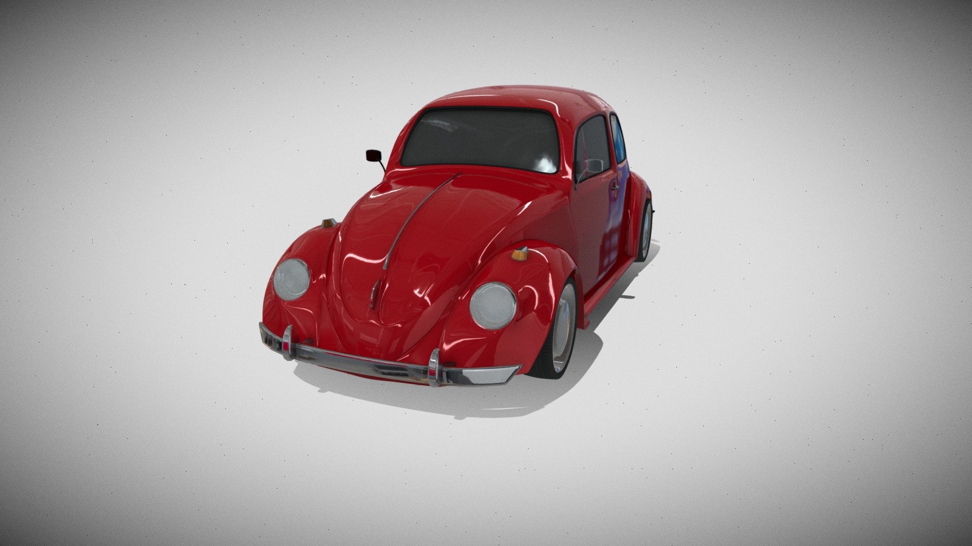 Volkswagen Fusca - 3D model by Ju Designer (@JuDesigner) [889c381 ...