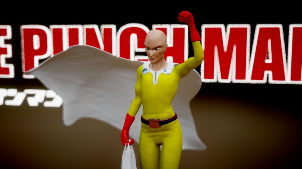 One Punch Man - Saitama - 3D model by Pascal T. Monette (@baltazo ...
