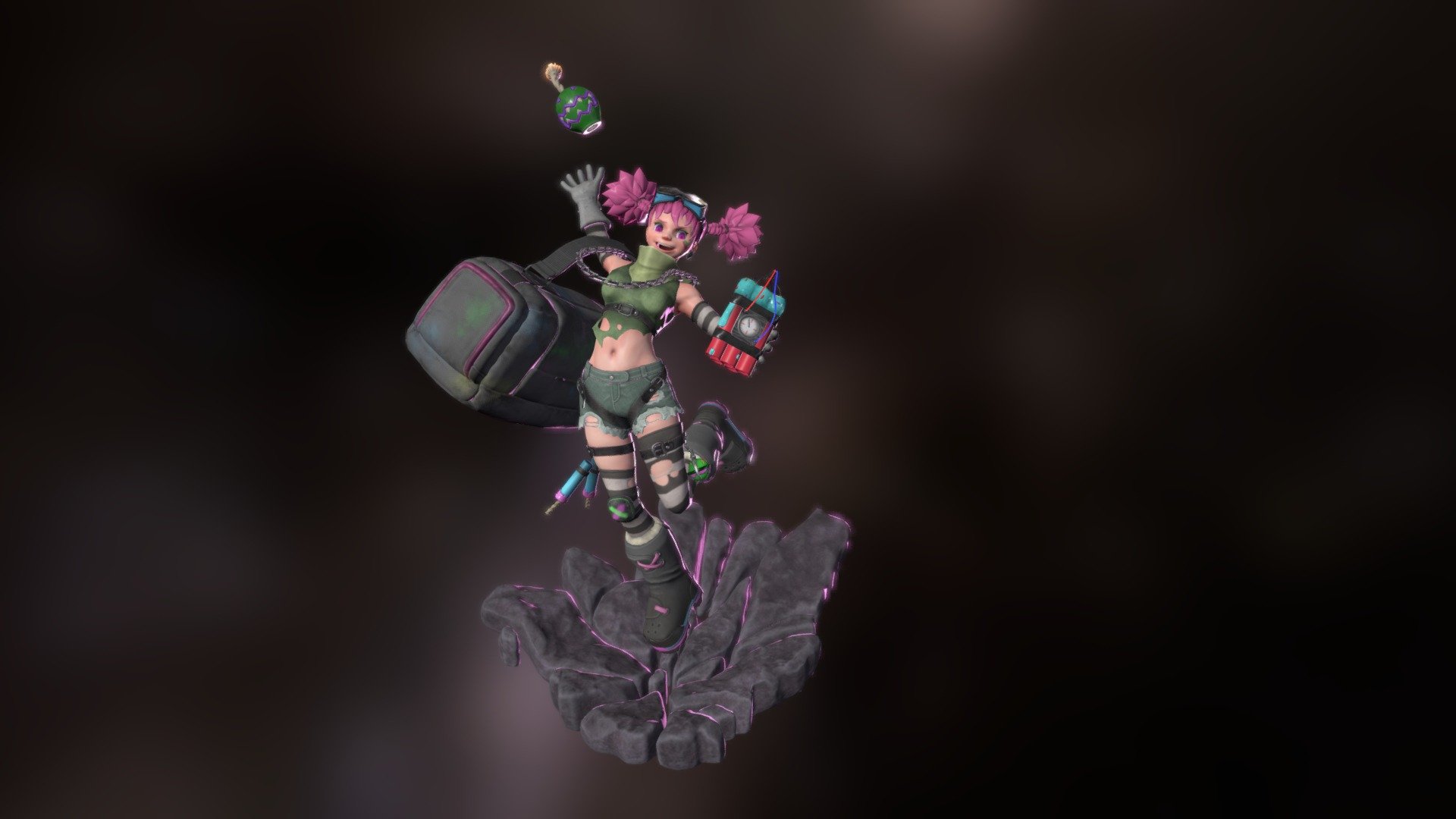 Bomb Girl - 3D model by Danny (@dannya795) [889f6d4] - Sketchfab