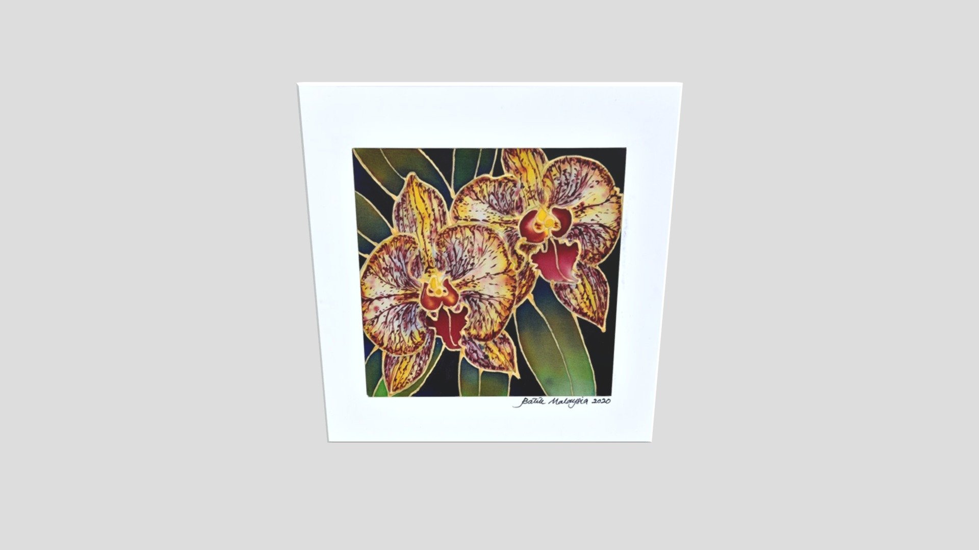 BATIK DRAWING ORKED BULAN PHALEANOPSIS ORCHID - Download Free 3D model ...