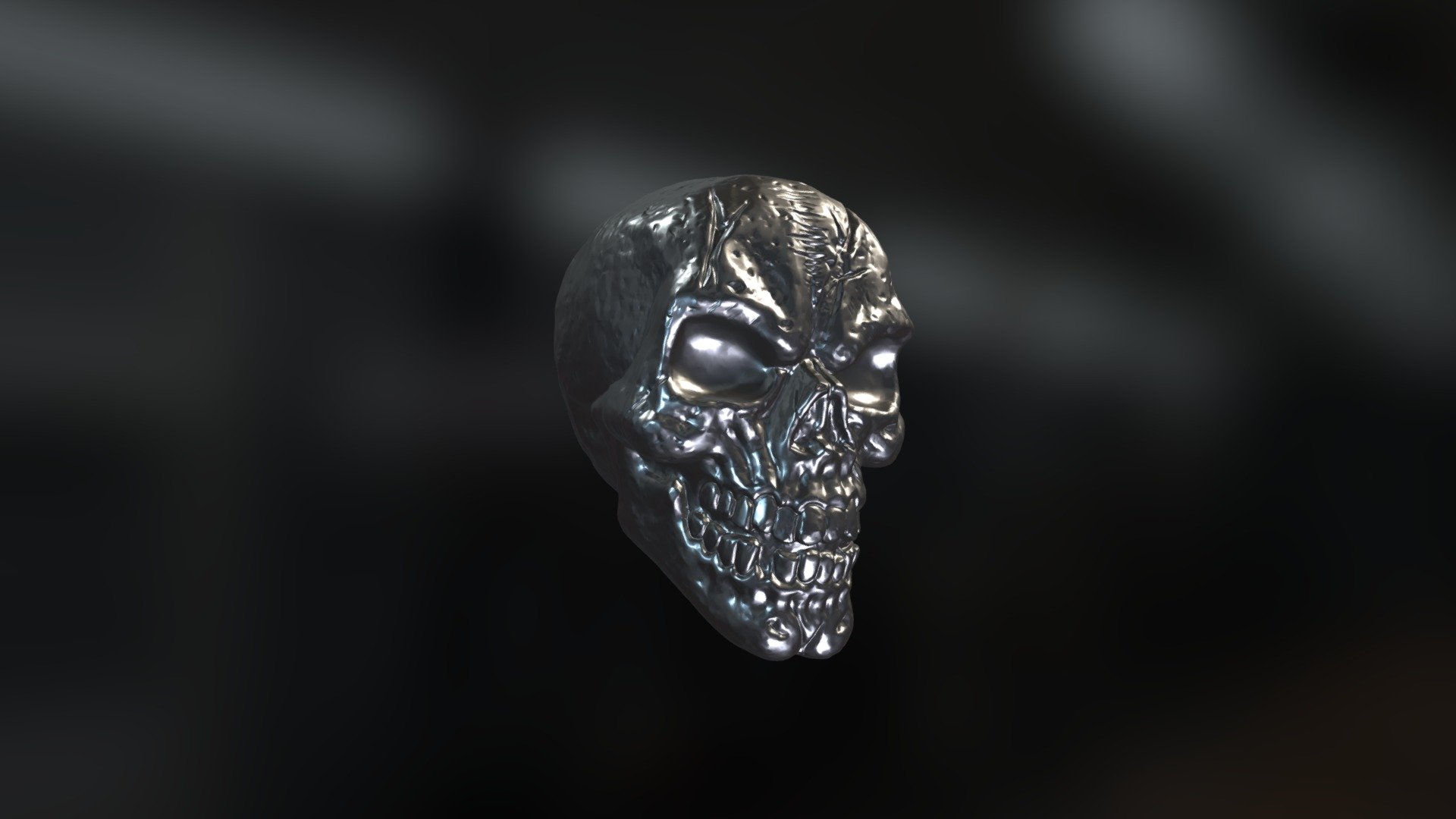 Silver Skull - 3D model by Azure (@unclebubs) [88a314e] - Sketchfab