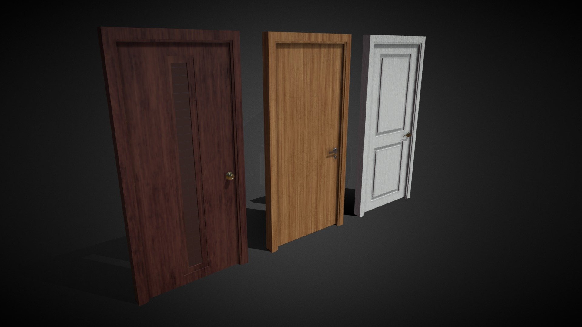 3 doors with animations - Download Free 3D model by Shakya Sidd ...