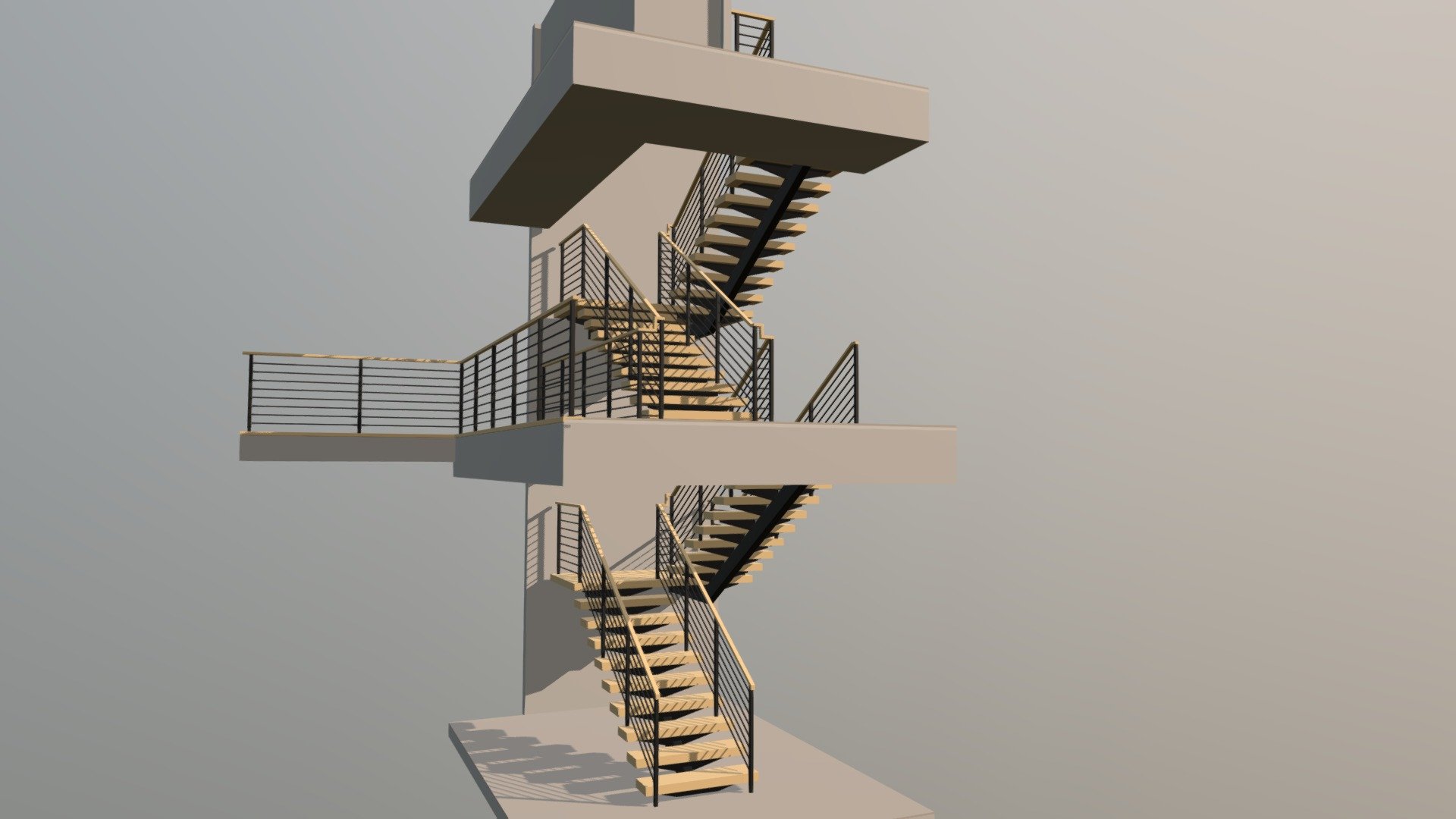 Single Stringer With Rails Hamner - 3D model by ryanpendarvis [88b3785 ...