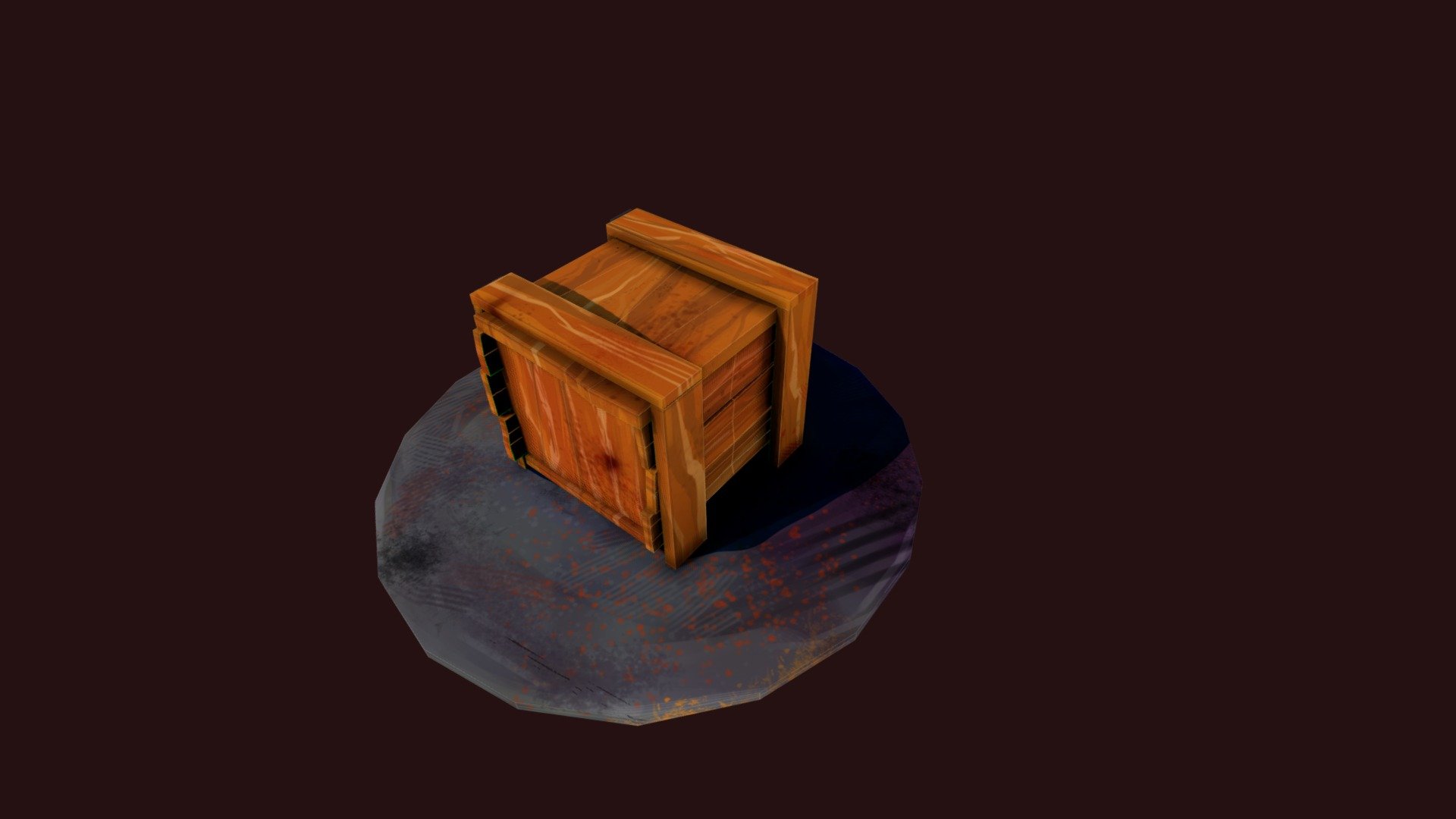 Wooden box - 3D model by CalypsoPuech [88b508e] - Sketchfab