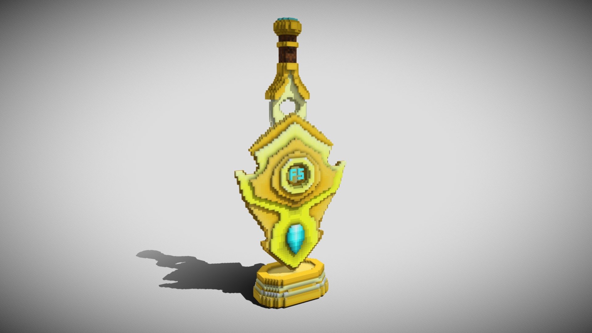 Sword & Shield Trophy - Voxel Art - 3D model by Tung Linh (@tlinhh.41 ...