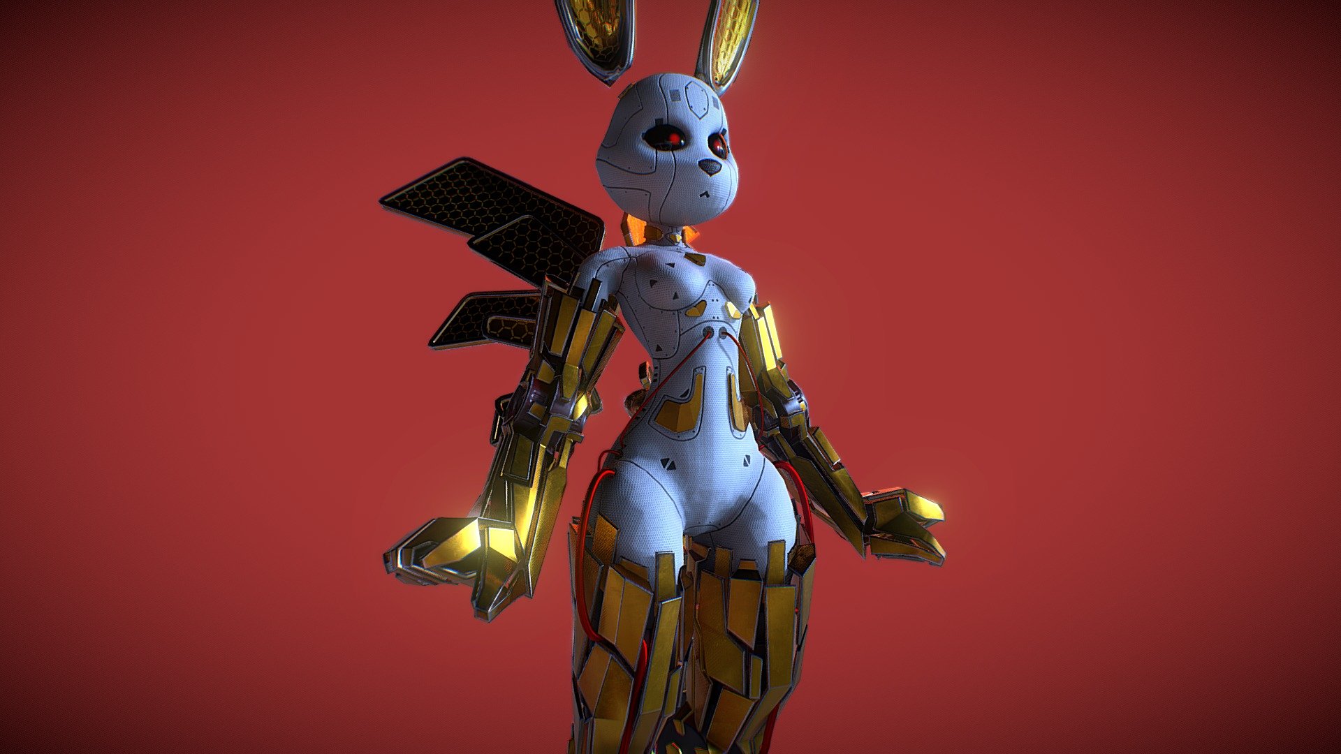 Robo Bun - Download Free 3D model by futaba@blender (@futaba_blender) [88b7c99] - Sketchfab