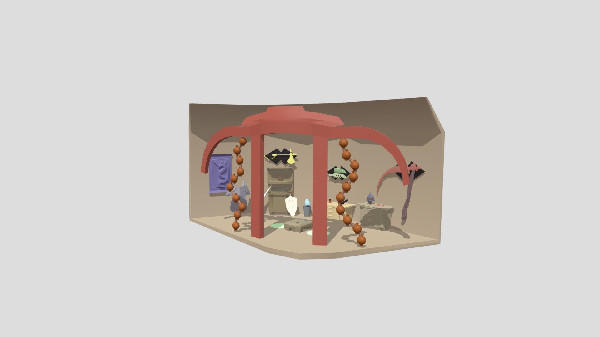 Japanese Room - 3D model by Santiago.A.Ezquerro. [88b9fa3] - Sketchfab