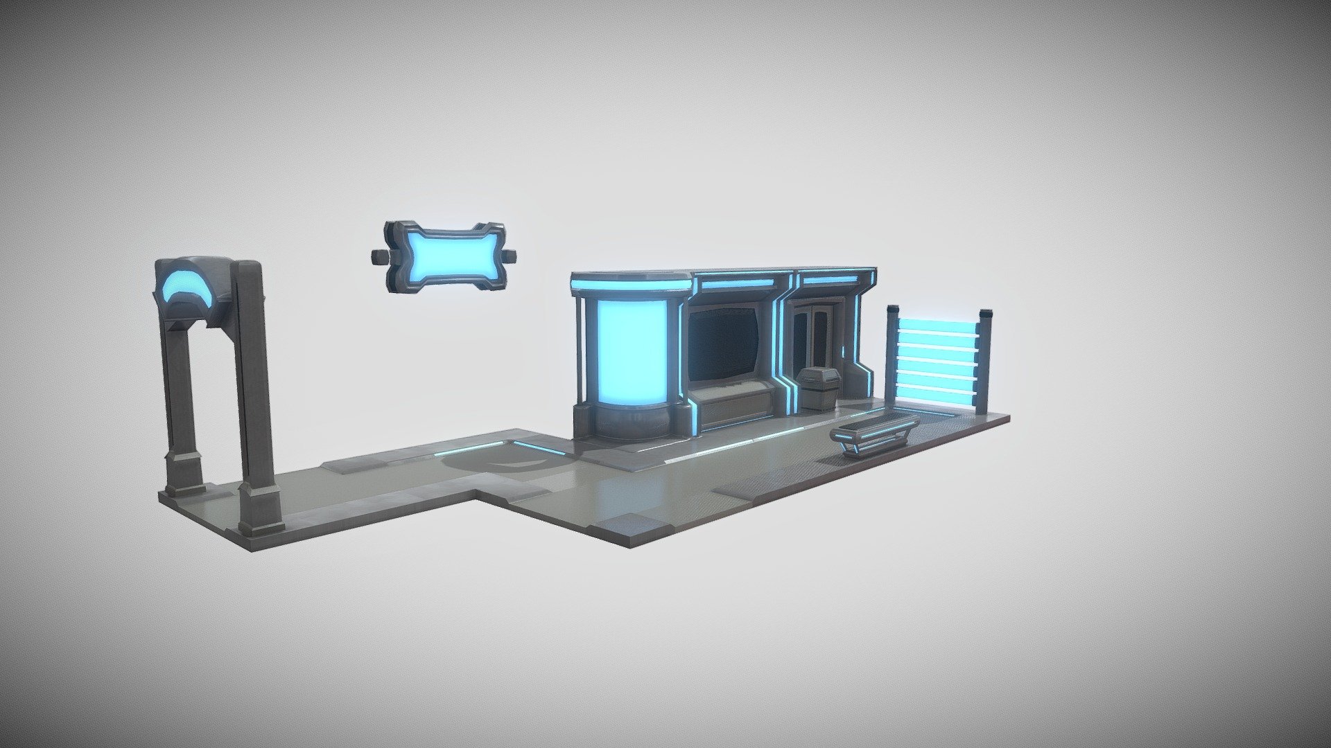 Modular Sci-fi Assets - 3D model by SpectacularWar101 [88b9fbf] - Sketchfab