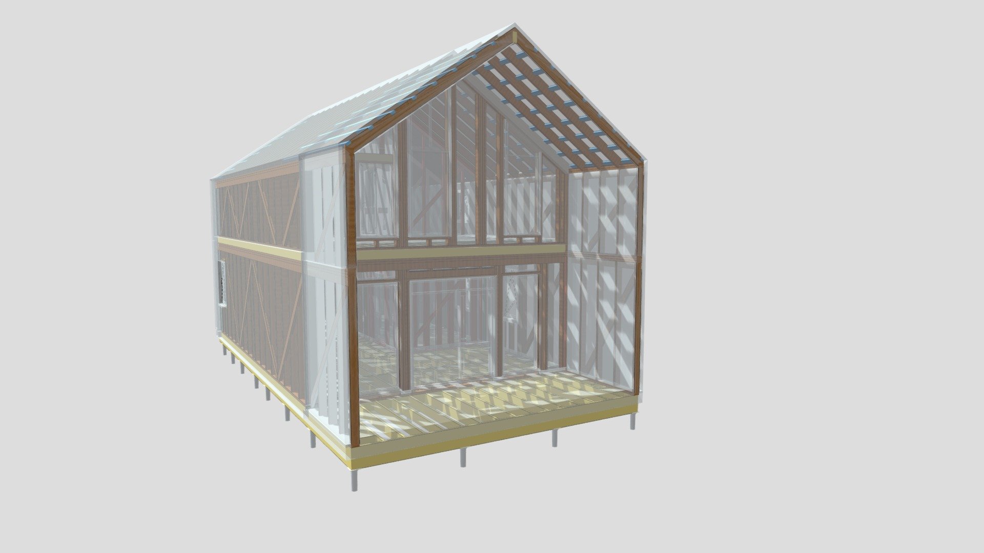 BarnHaus каркасный дом 120 м2 - 3D model by dkproekt74 [88bd792 ...