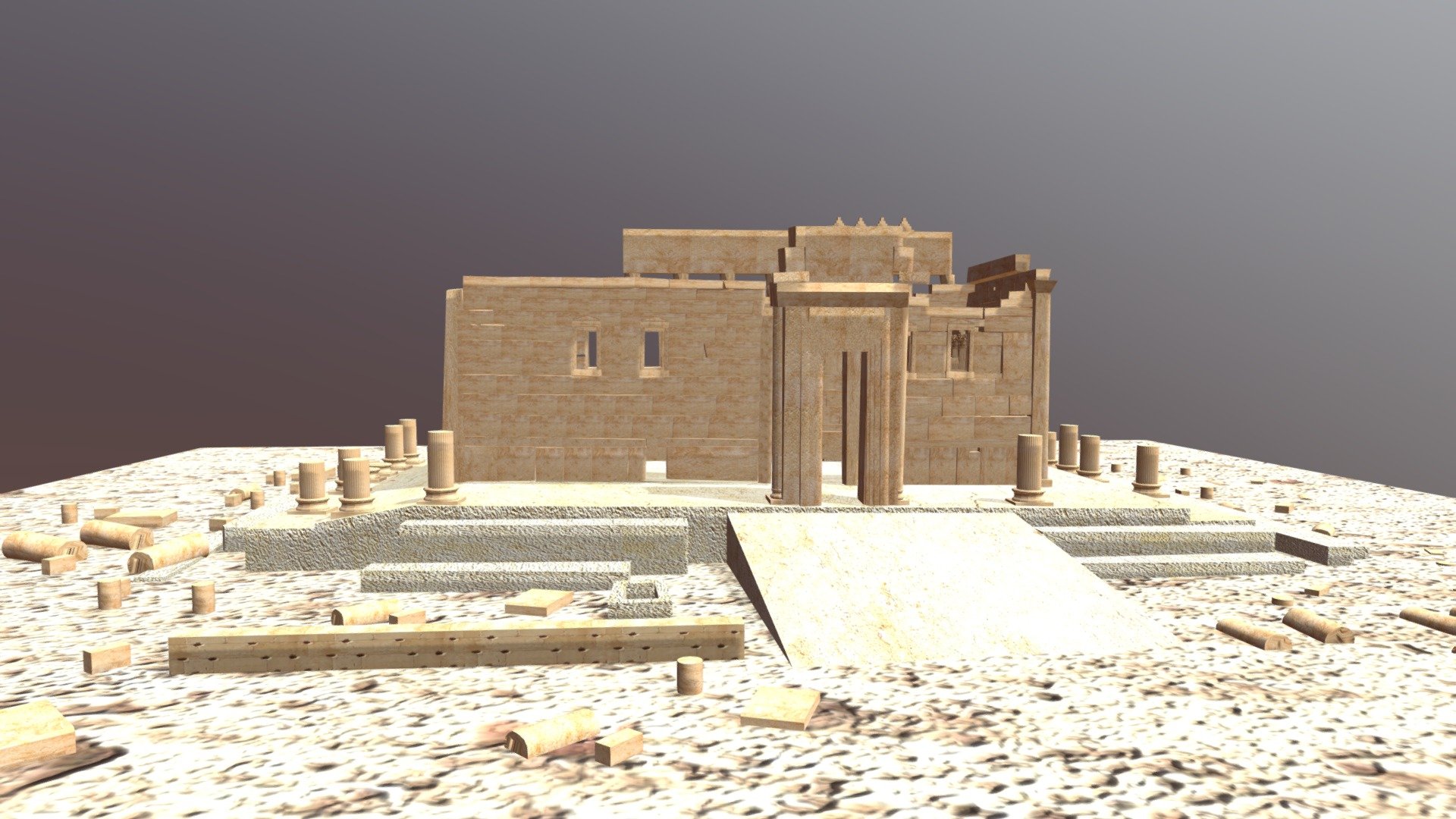 Tempio di Palmira - 3D model by e_frongillo (@galassia) [88c6143] - Sketchfab