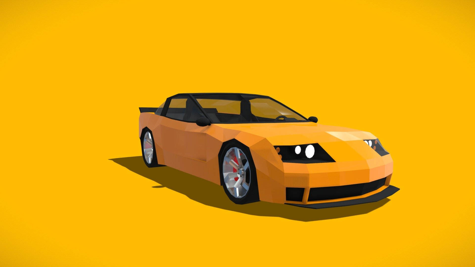 Low Poly Muscle Car 2 V2 - Download Free 3D model by the 86 guy (@the ...