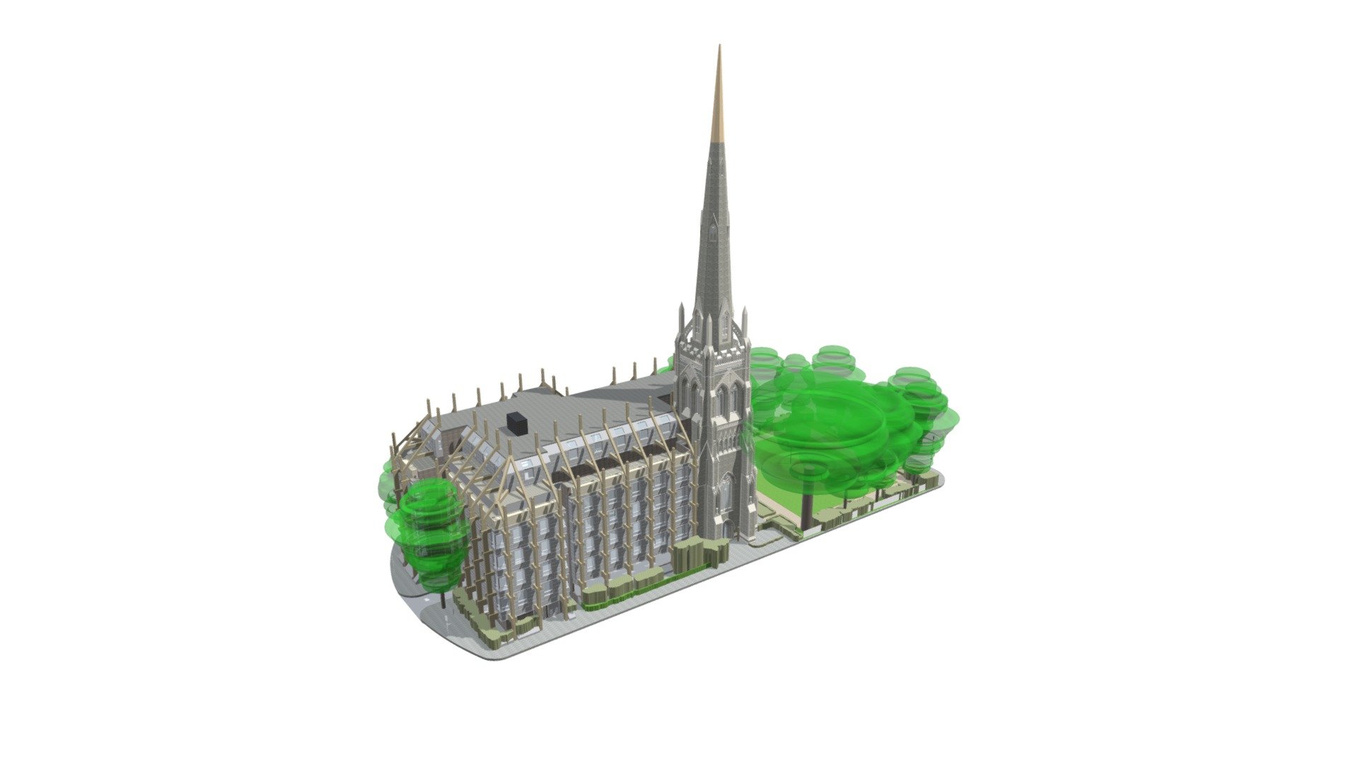 Spire House - 3D Building Model (E,T) - 3D model by SIAD Studio ...