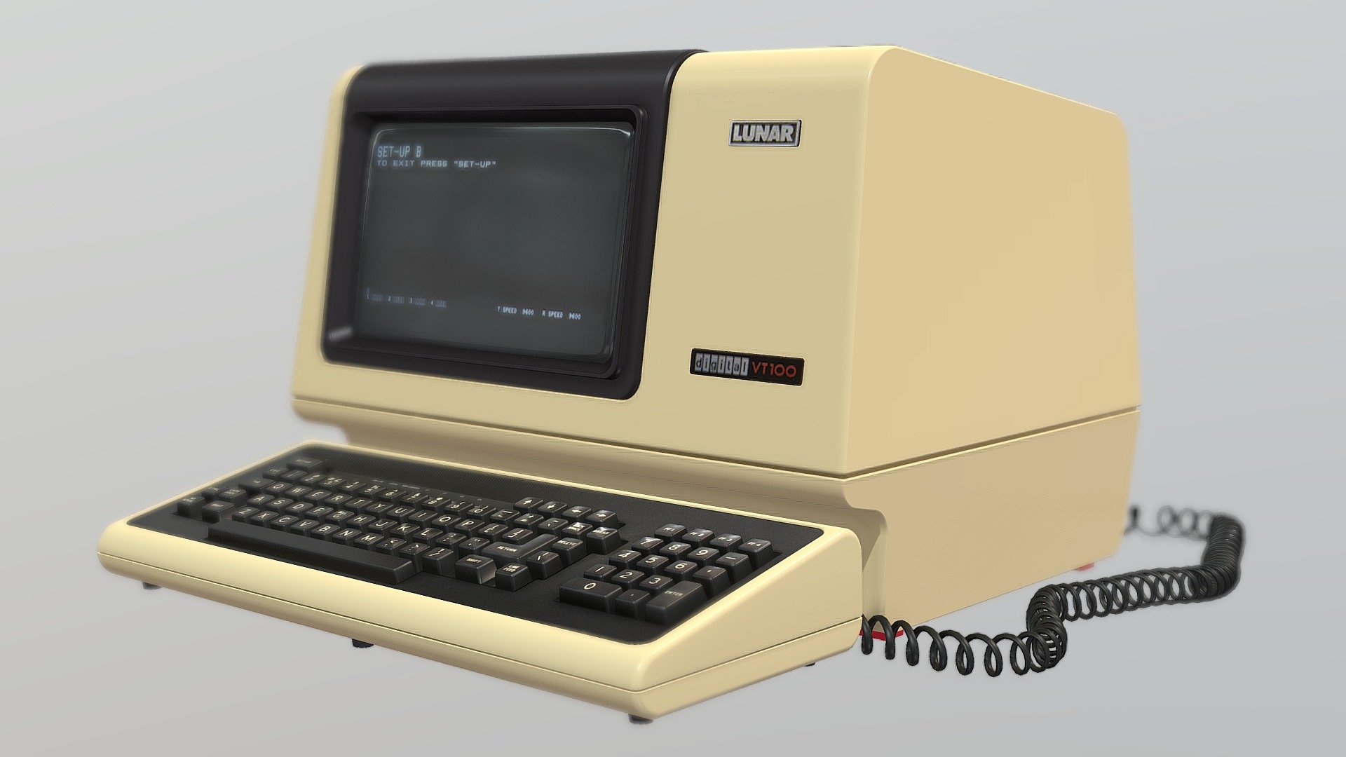 DEC - VT100 Vintage Computer - Buy Royalty Free 3D model by 3Dee ...
